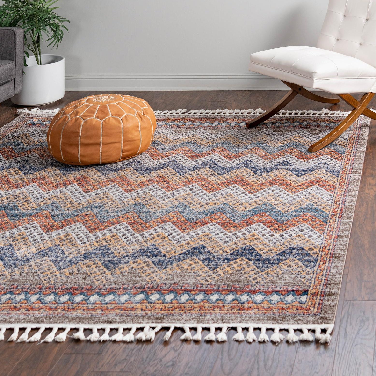 Unique Loom Aramis Collection Area Rug - Stella (12' Square Multi/Beige ...