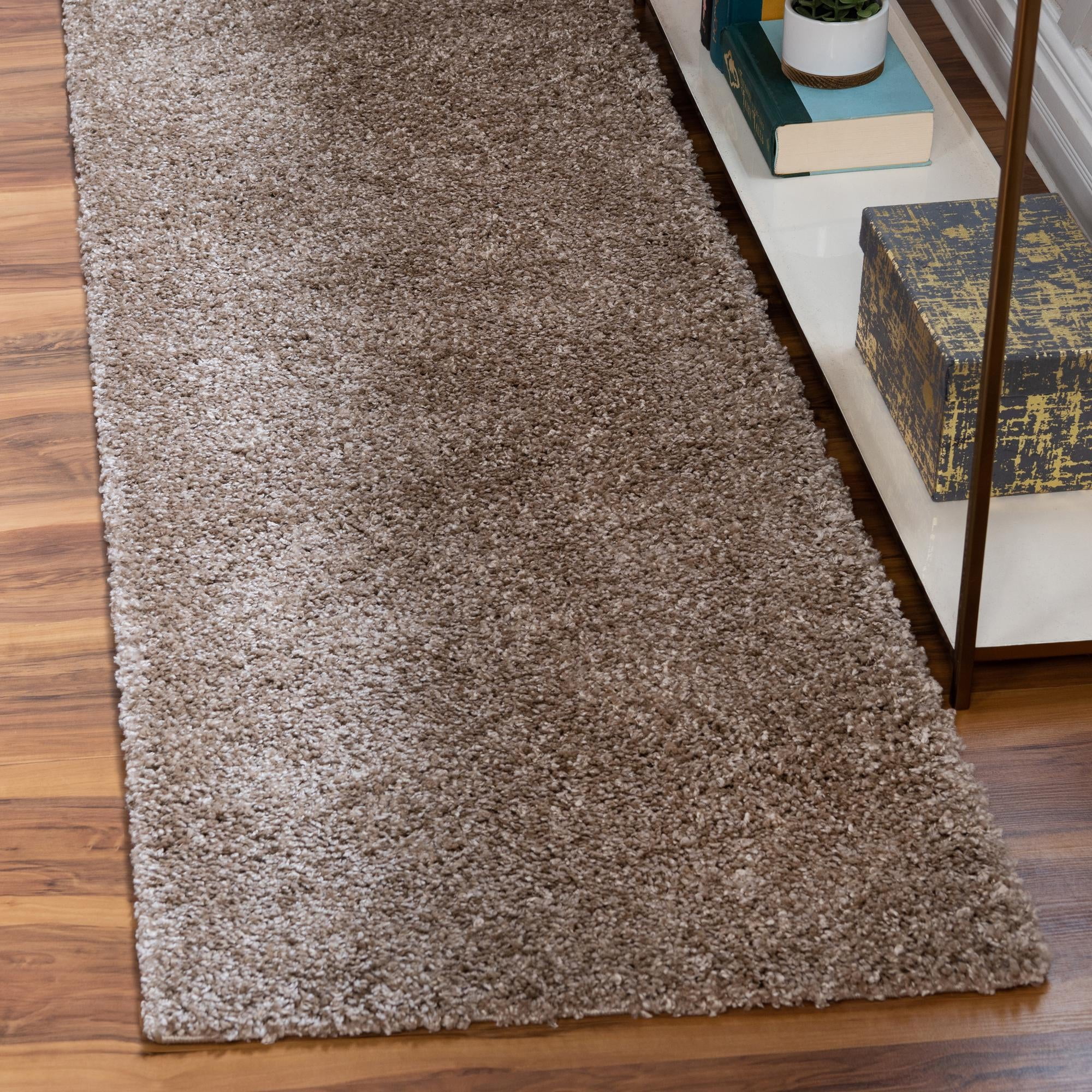 Unique Loom Soft Solid Shag Collection Area Rug - Aras (2' 7" x 13' 1 ...