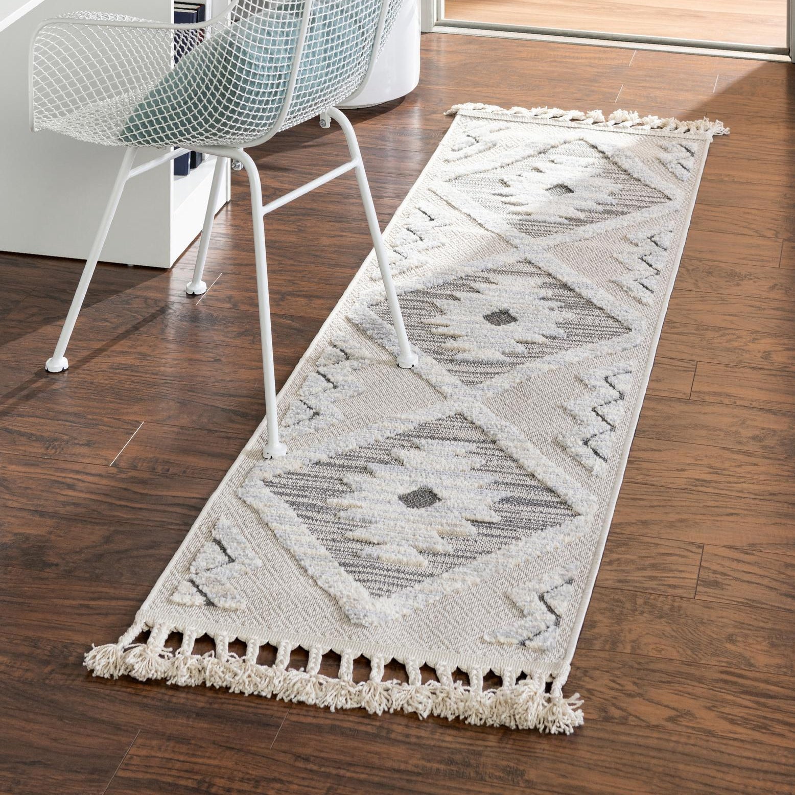 Unique Loom Arlo Collection Area Rug - Kai (2' x 8' Runner Sandy Beige/Gray) - Walmart.com
