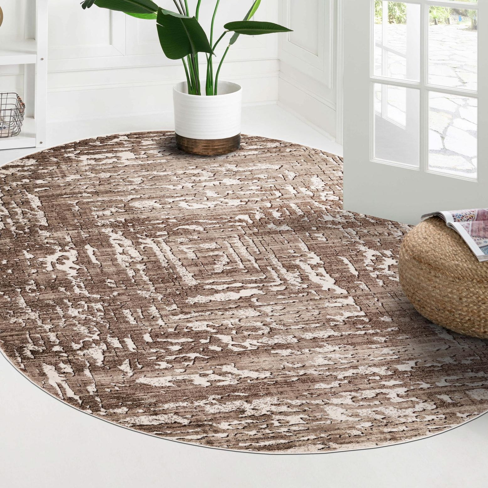 Unique Loom Hermitage Collection Area Rug - Armor (5' 3" x 8' Oval ...