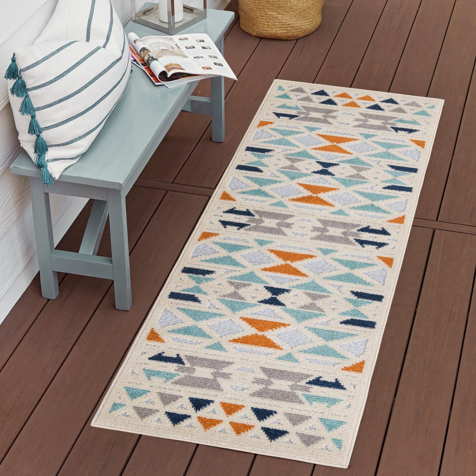 Unique Loom Aruba Outdoor Collection Area Rug - Bubali (2' x 10' Runner ...