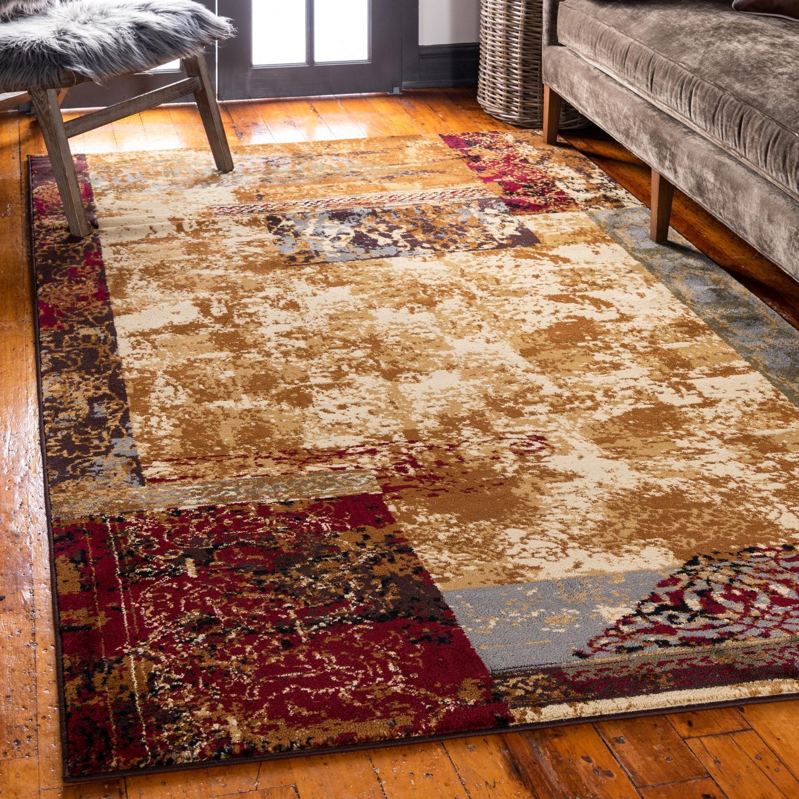 Unique Loom Barista Collection Area Rug - Arusha (4' 1" x 6' 1 ...