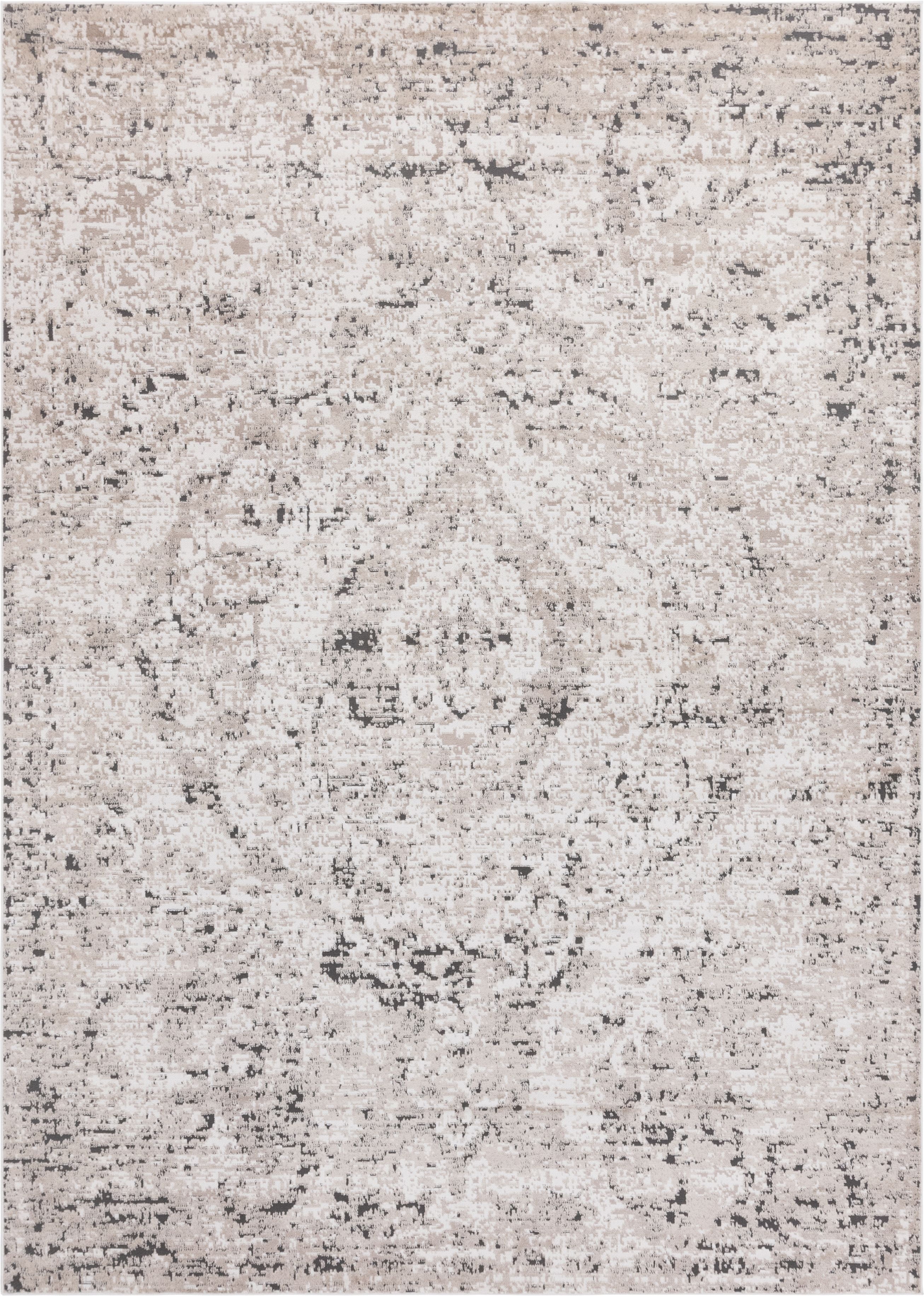 Unique Loom Cape Cod Espahan Rug Ivory/Beige 7' 1" x 10' Rectangle ...