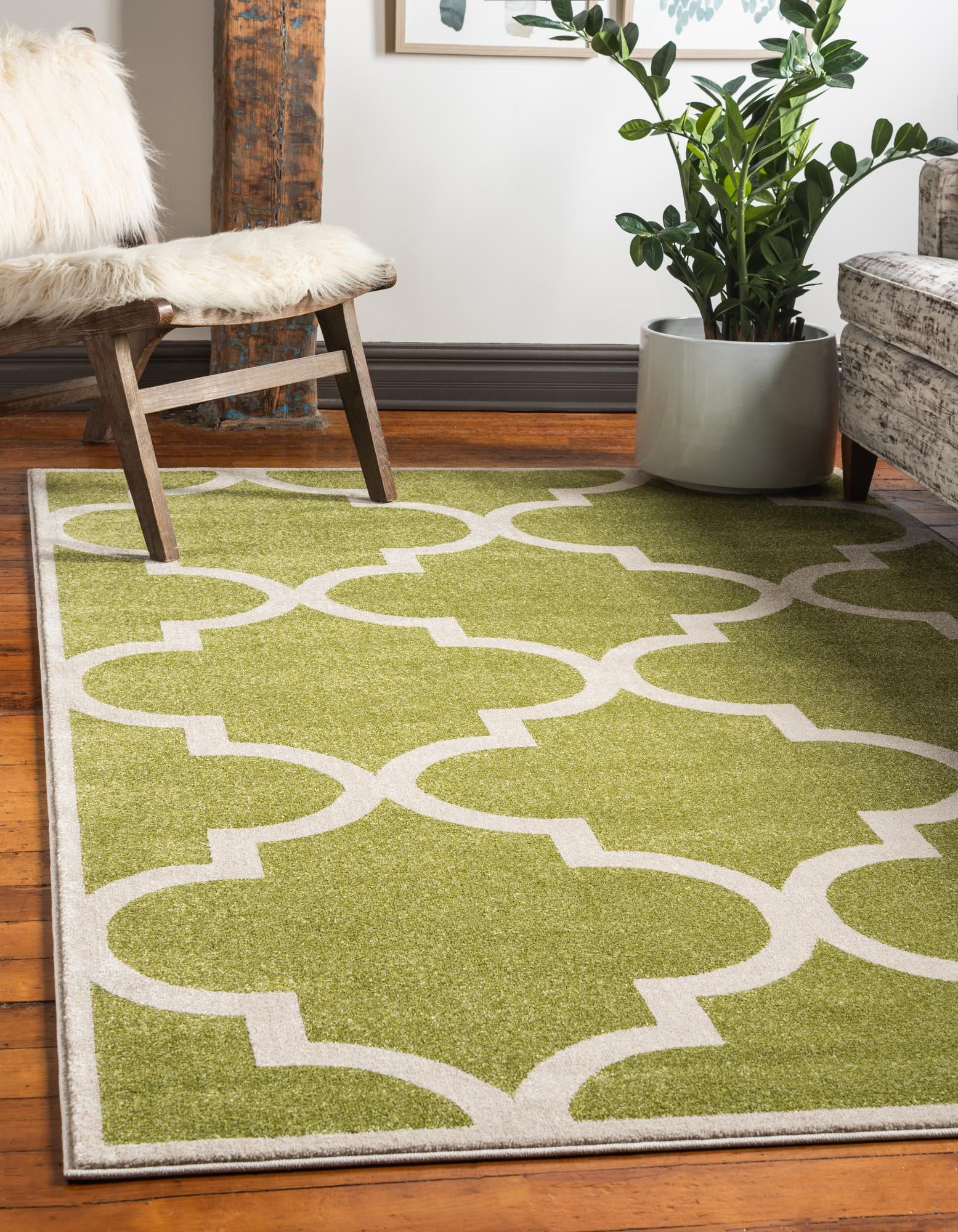 Unique Loom Austin Trellis Rug , 8' 0" x 11' 0" ,Green - Walmart.com