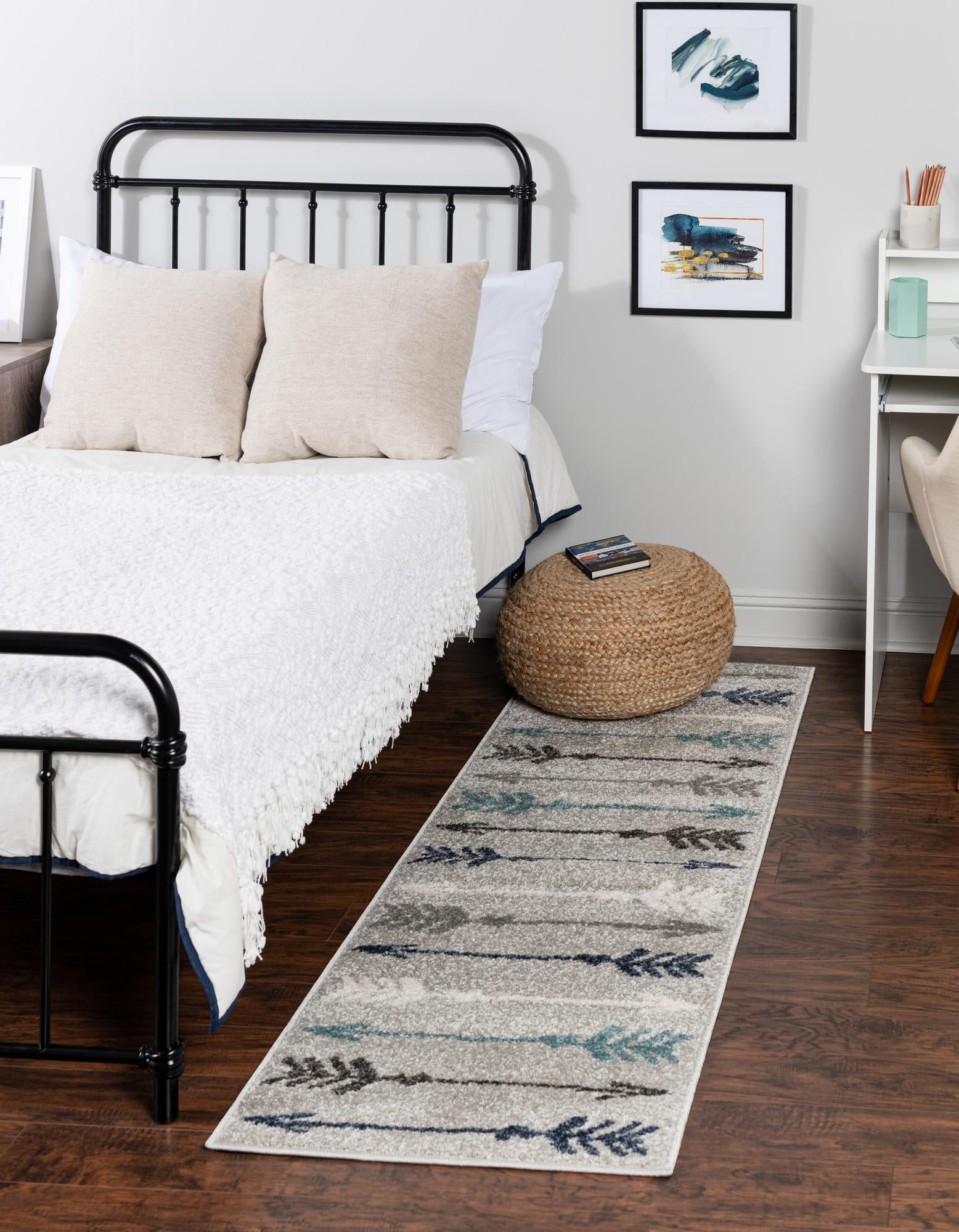 Unique Loom Autumn Collection Area Rug - Arrow (2' x 6' 1" Runner Light ...