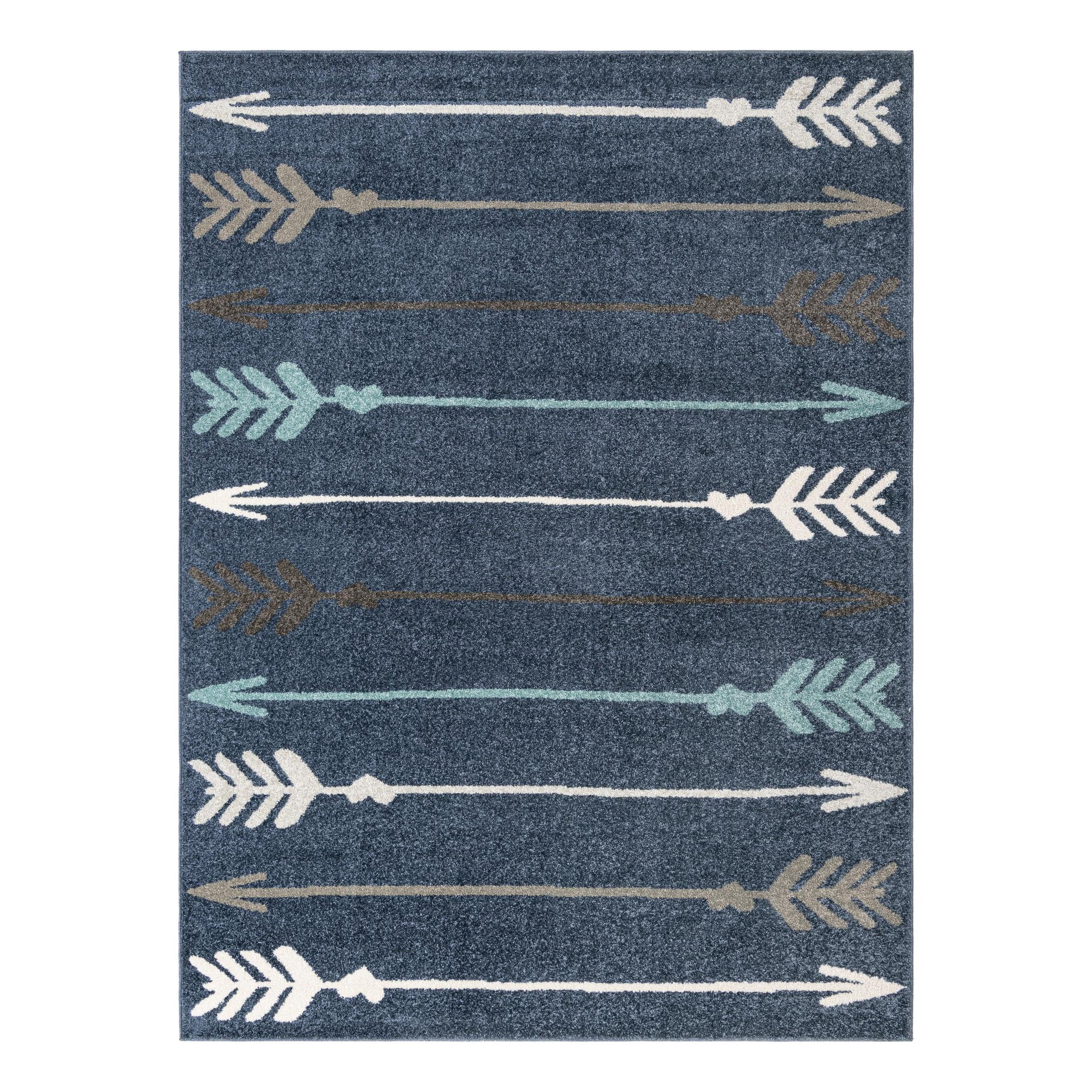 Unique Loom Autumn Collection Area Rug - Arrow (9' x 12' Rectangle Navy ...