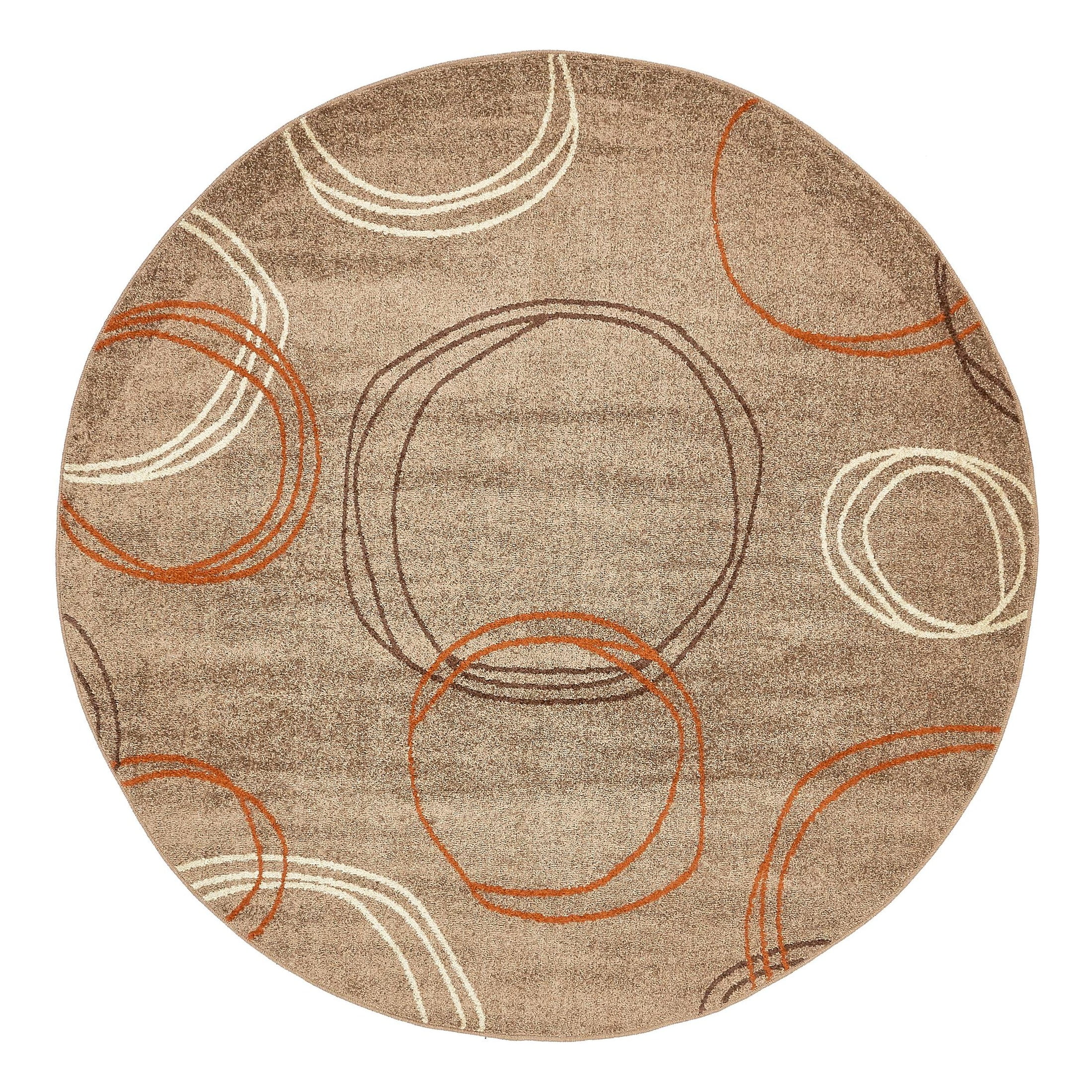 Unique Loom Autumn Collection Area Rug - Cornucopia (8' Round Light ...