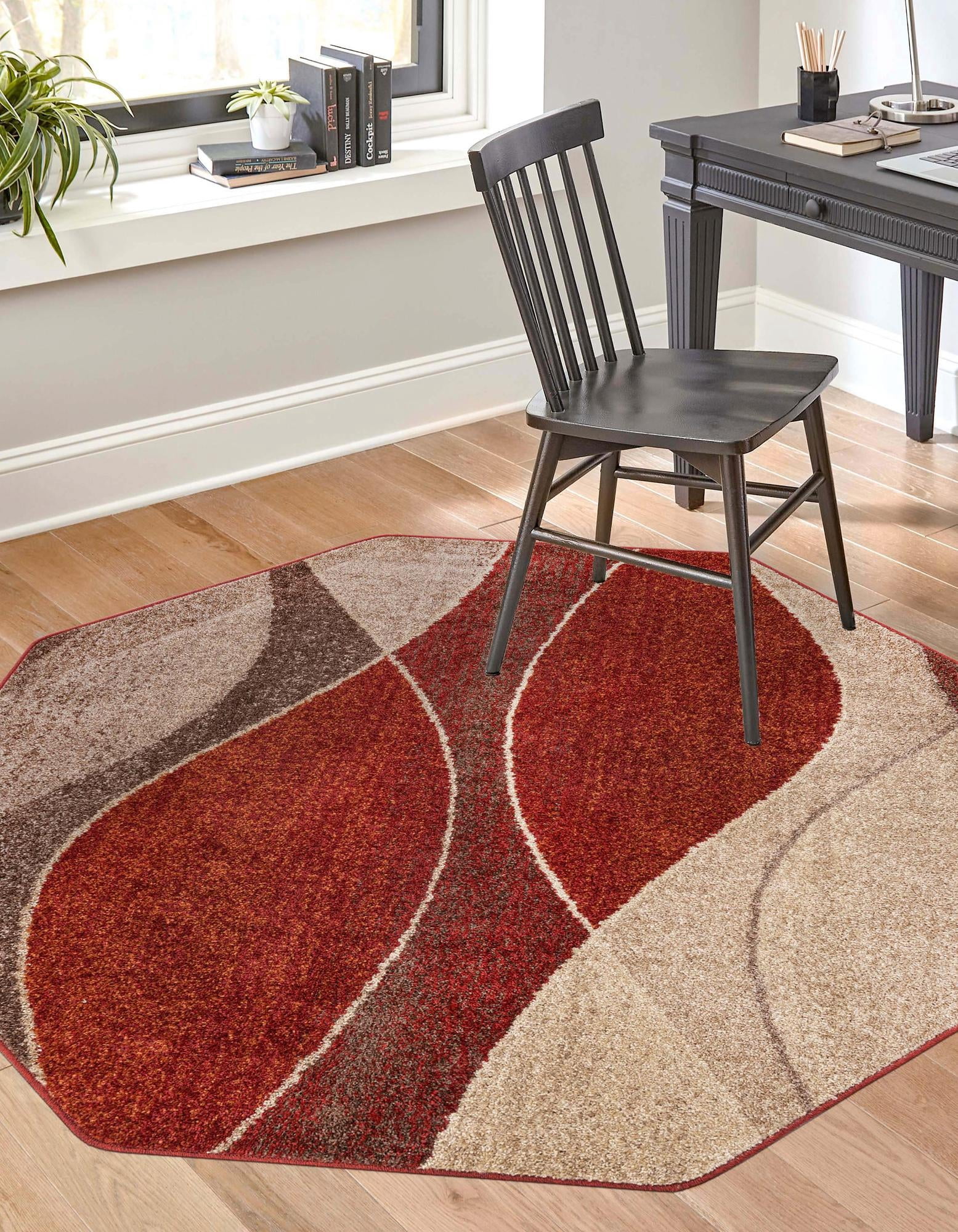Unique Loom Autumn Collection Area Rug - Plantation (7' 10" Octagon ...