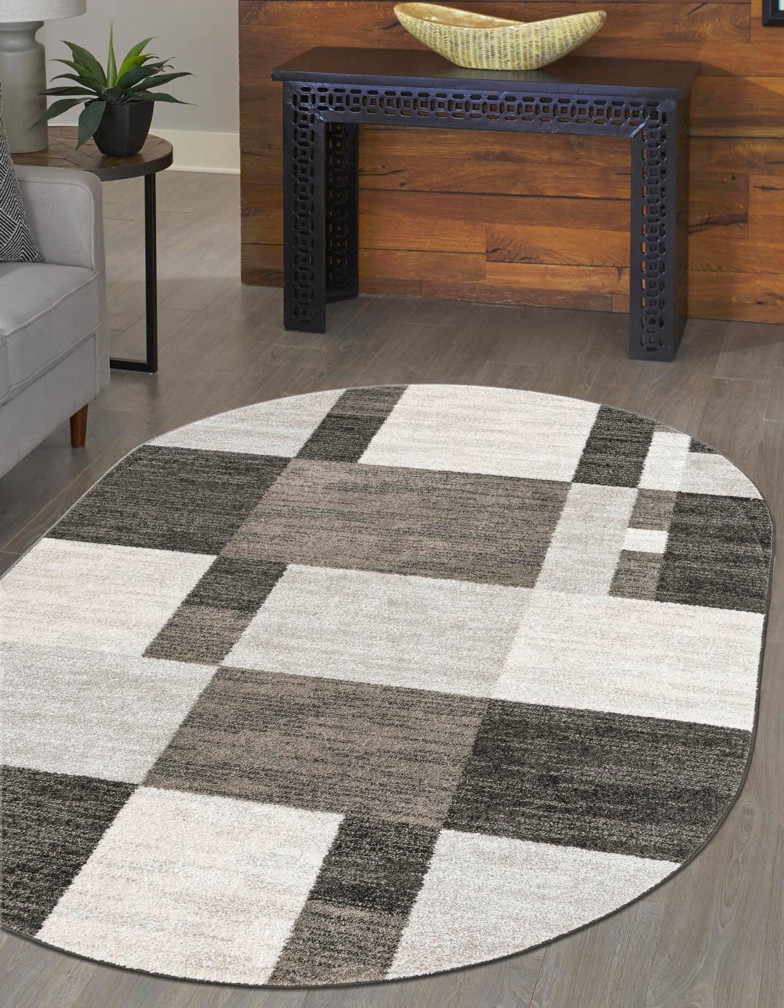 Unique Loom Autumn Collection Area Rug - Providence (5' 3" x 8' Oval ...
