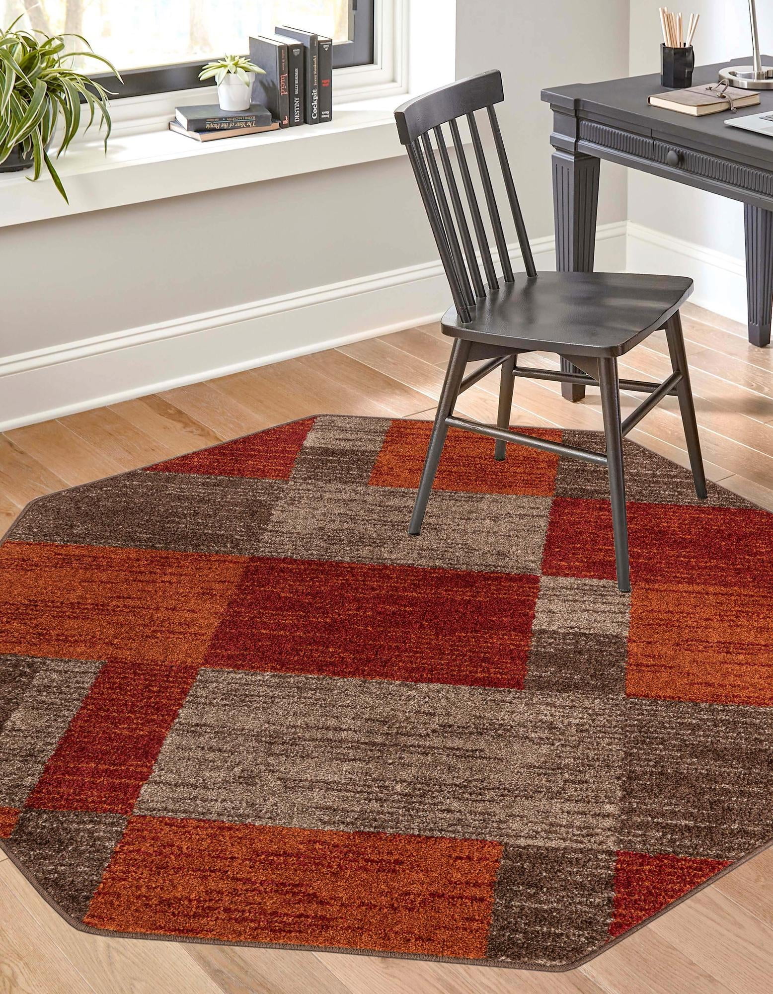 Unique Loom Autumn Collection Area Rug - Providence (5' Octagon Multi ...