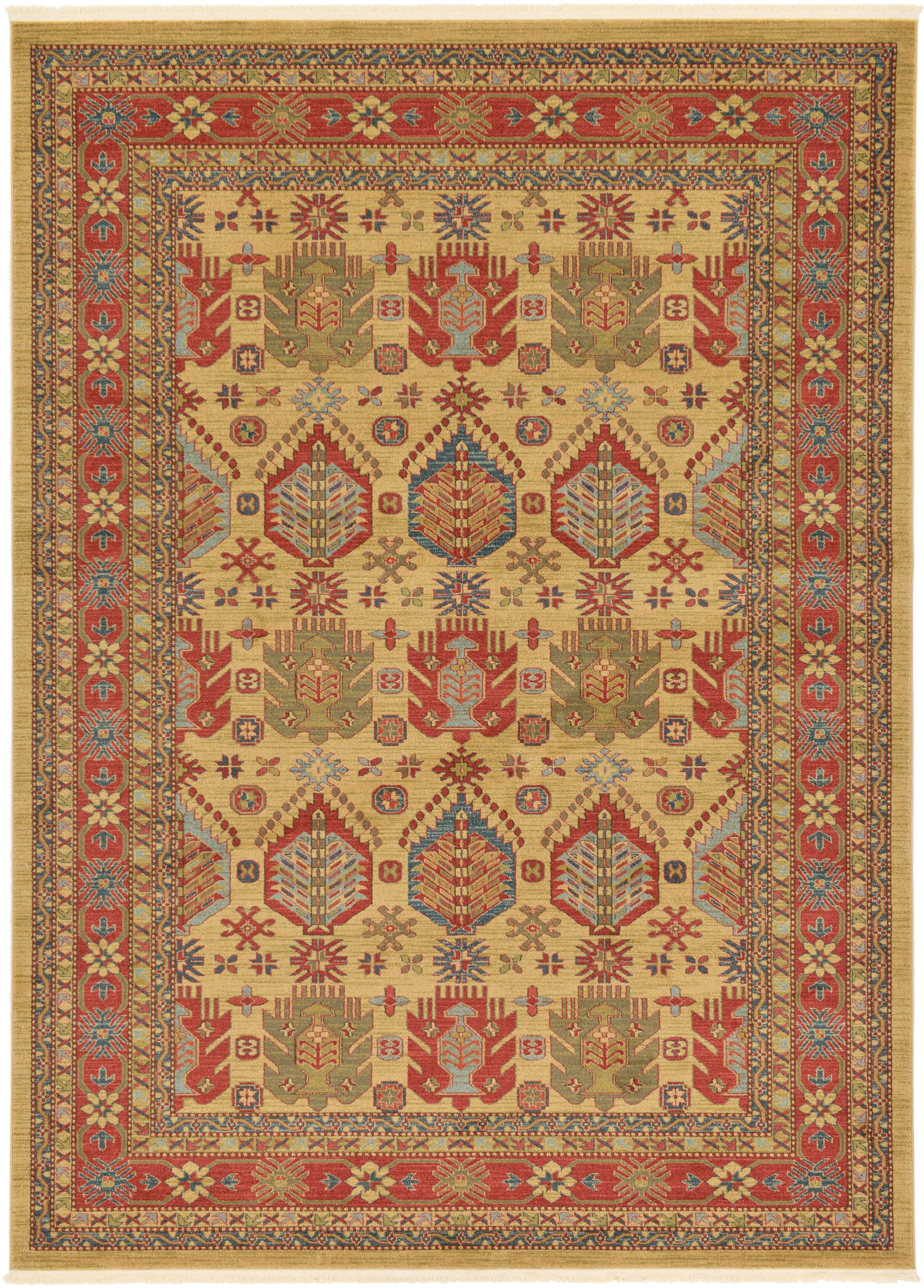 Unique Loom Balash Sahand Rug Beige/Light Blue 8' x 11' Rectangle ...