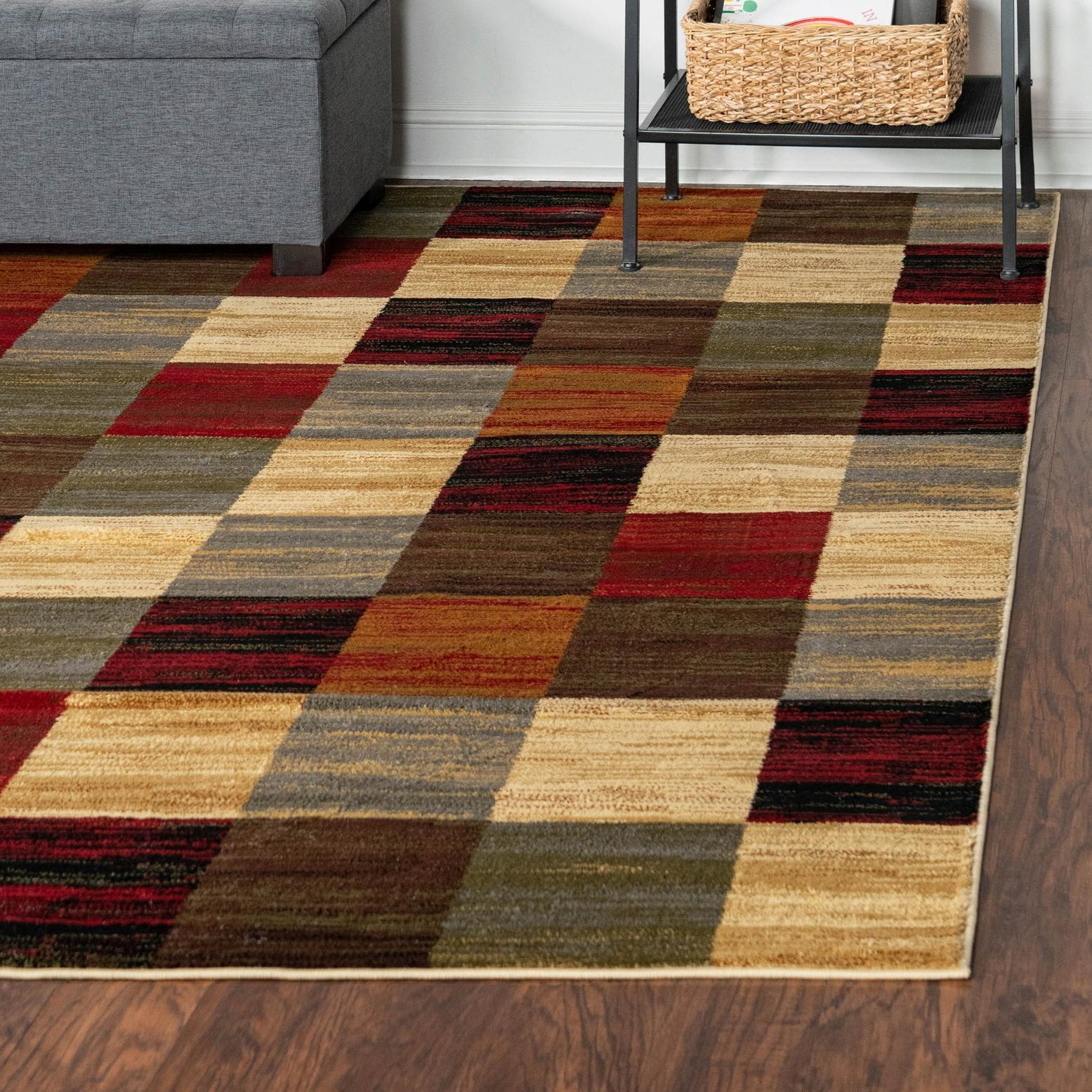 Unique Loom Barista Collection Area Rug - Gava (7' Square Multi/Brown ...
