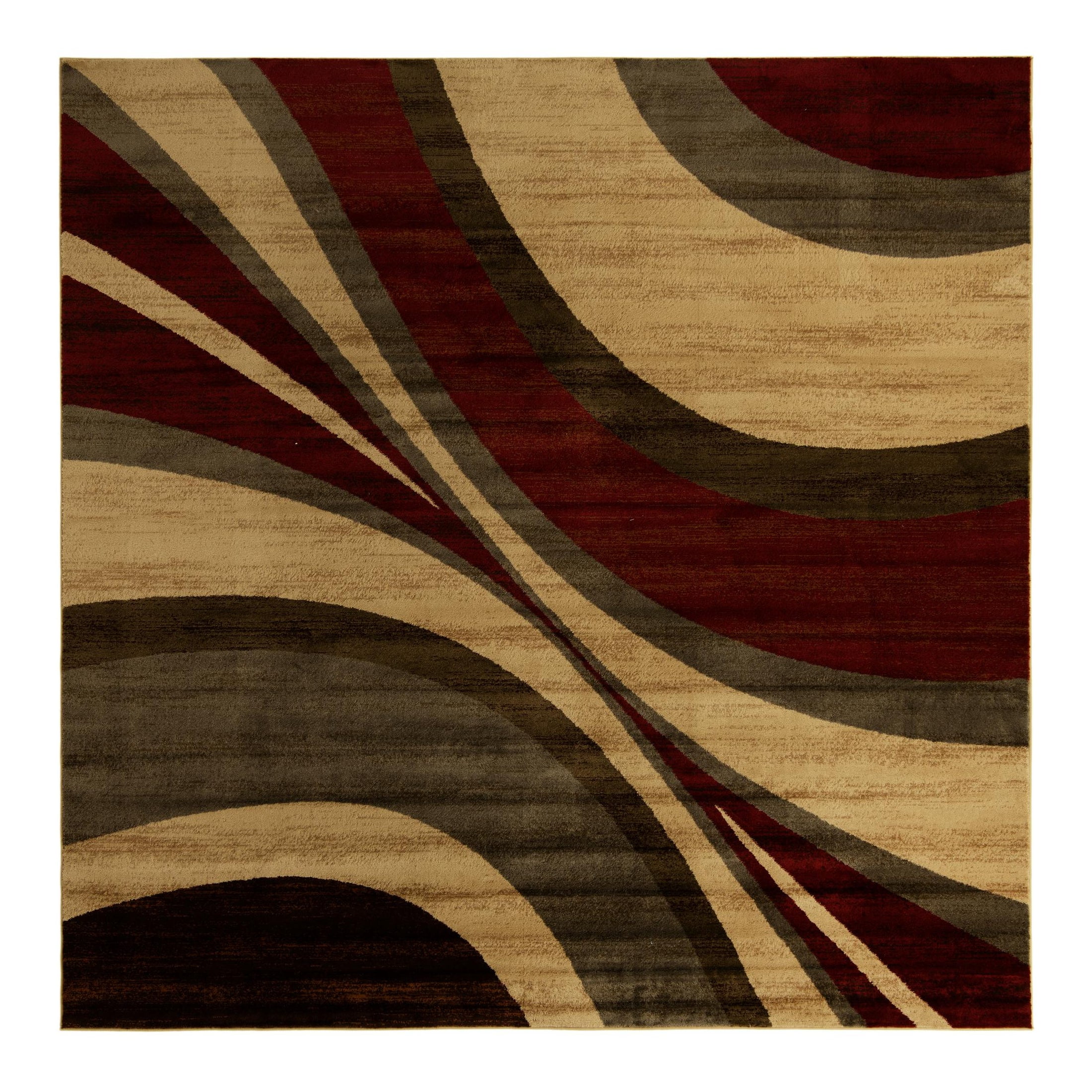 Unique Loom Barista Collection Area Rug - Ngada (10' Square Beige/Red ...