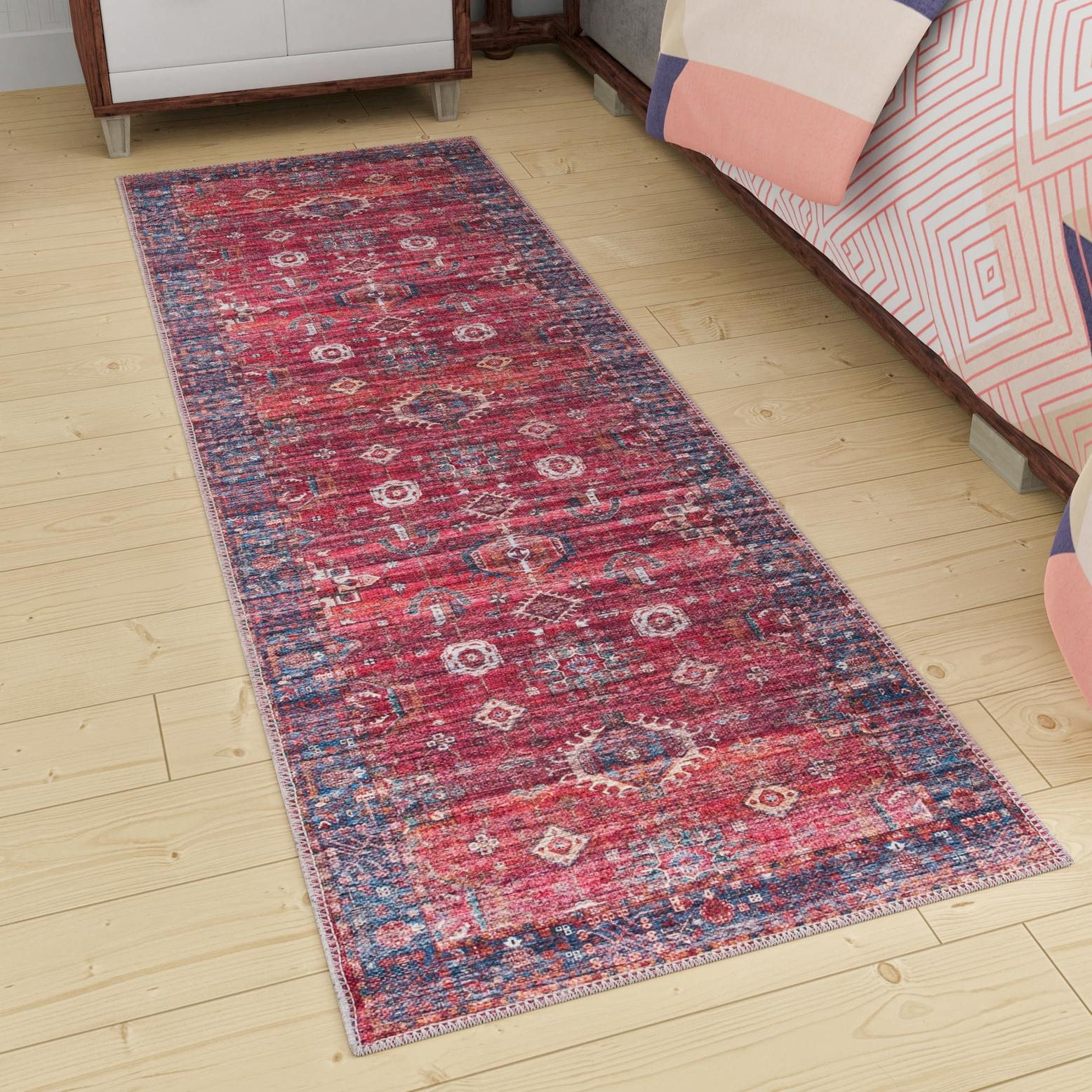 Unique Loom Maahru Collection Area Rug - Blood Moon (2' x 10' Runner ...