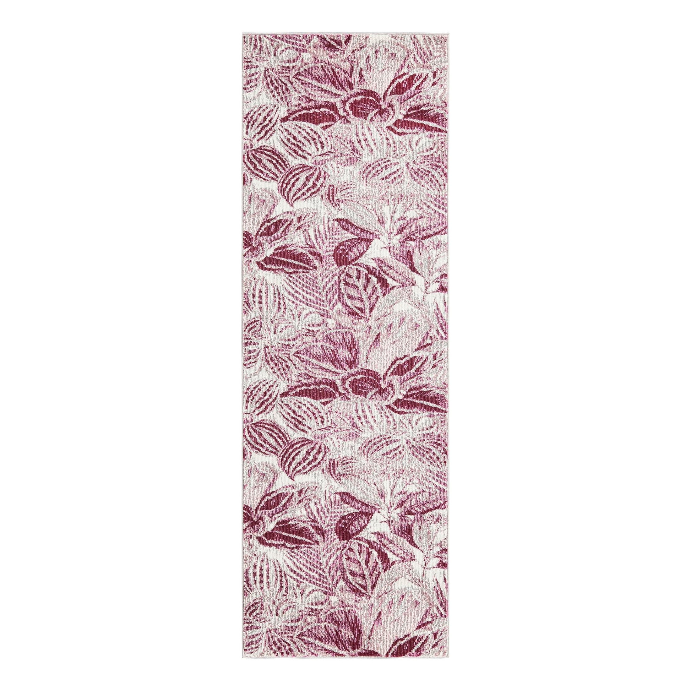 Unique Loom Blossom Collection Area Rug - Ocho (2' x 6' Runner Fuchsia ...