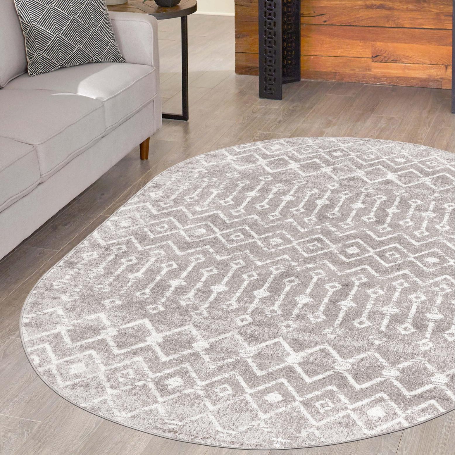 Unique Loom Bohemian Trellis Collection Area Rug - Gypsy (8' x 10' Oval ...