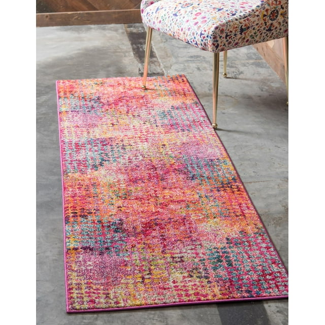 Unique Loom Bondi Chromatic Modern Abstract Area Rug or Runner ...