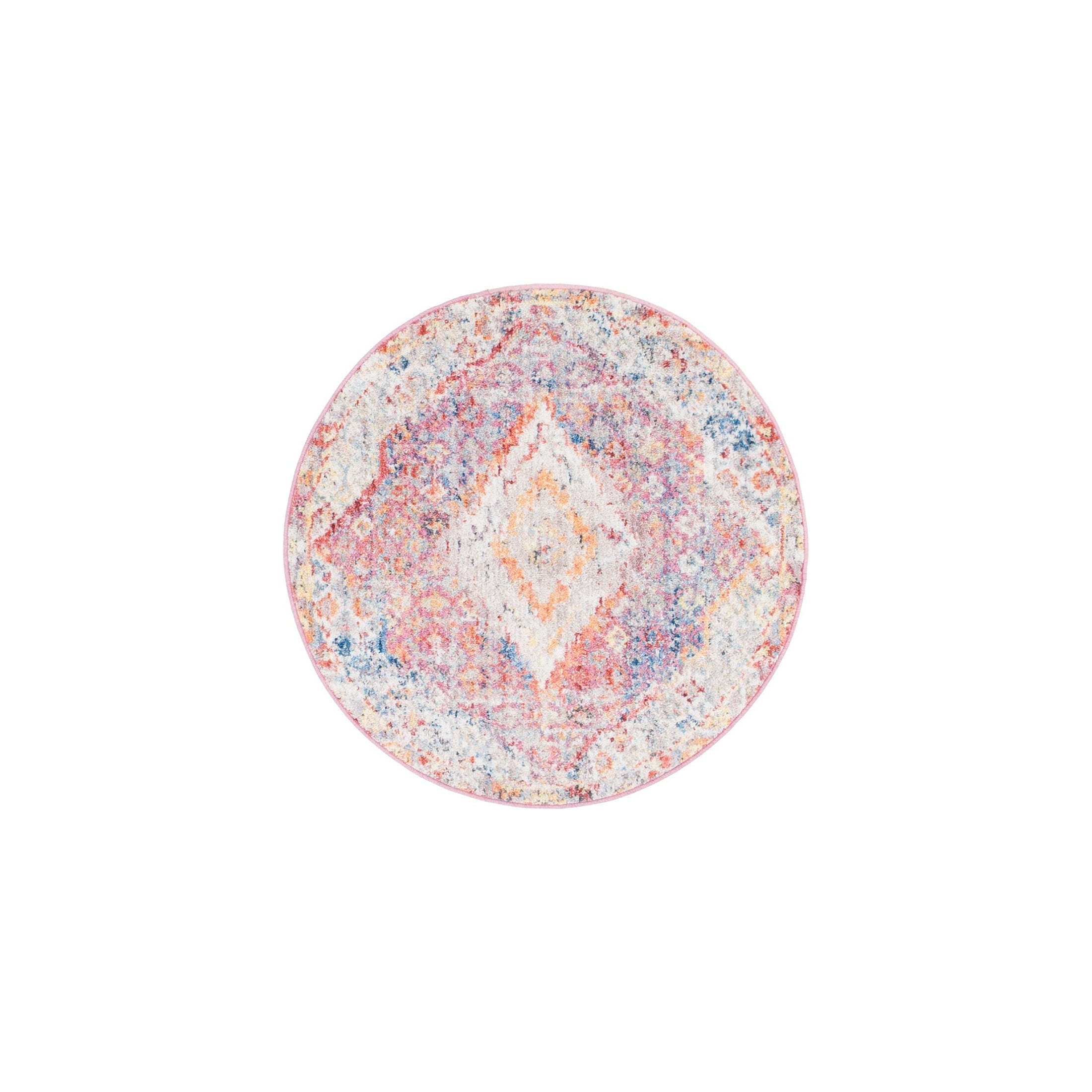 Unique Loom Brighton Collection Area Rug - Dumbo (3' 3" Round Multi ...