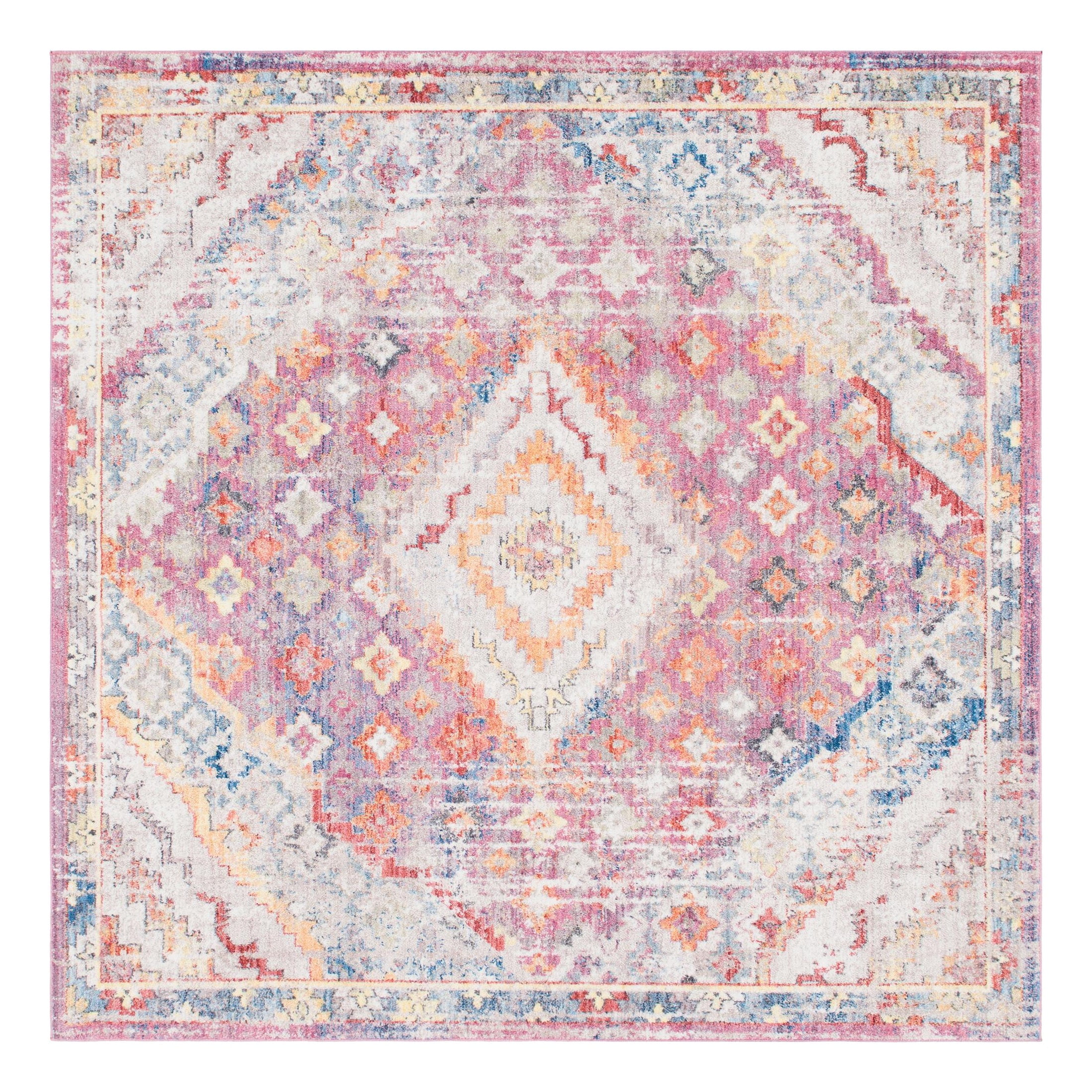 Unique Loom Brighton Collection Area Rug - Dumbo (8' Square Multi/Beige ...