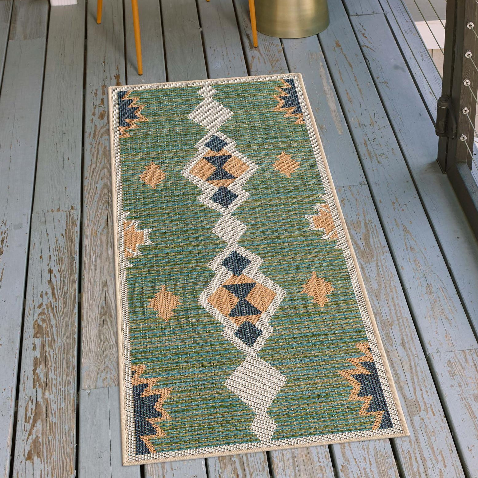 Unique Loom Baja Outdoor Collection Area Rug - Cabo (2' x 5' 11" Runner ...