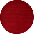 Unique Loom Calabasas Solo Rug Red 6' 1" Round Solid Comfort Perfect ...