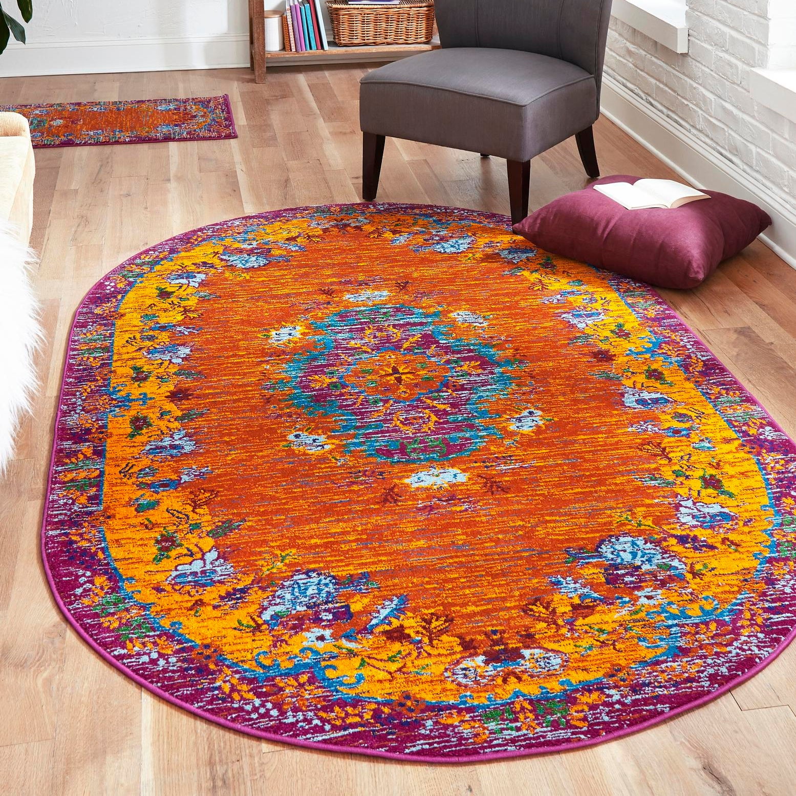 Unique Loom Calypso Collection Area Rug - Antigua (7' 10" x 10' Oval ...