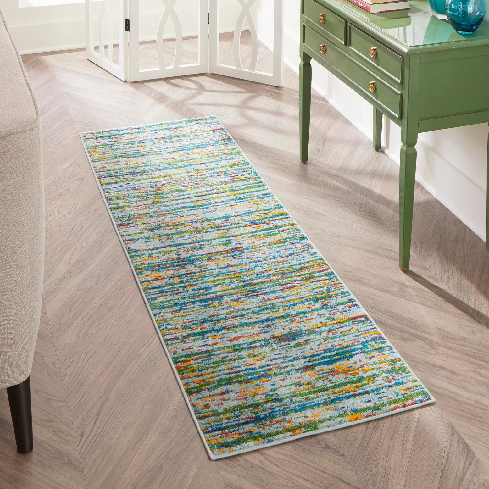 Unique Loom Calypso Collection Area Rug - Mento (2' 7" x 12' Runner ...