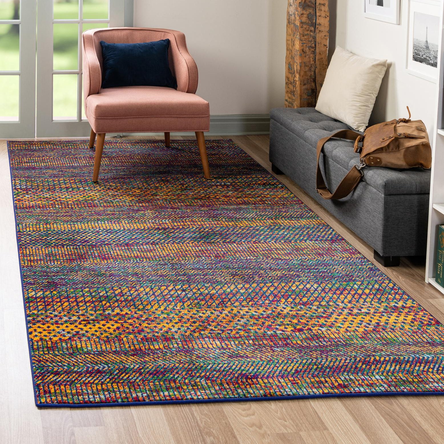 Unique Loom Calypso Collection Area Rug - Ska (2' x 3' Rectangle Multi ...