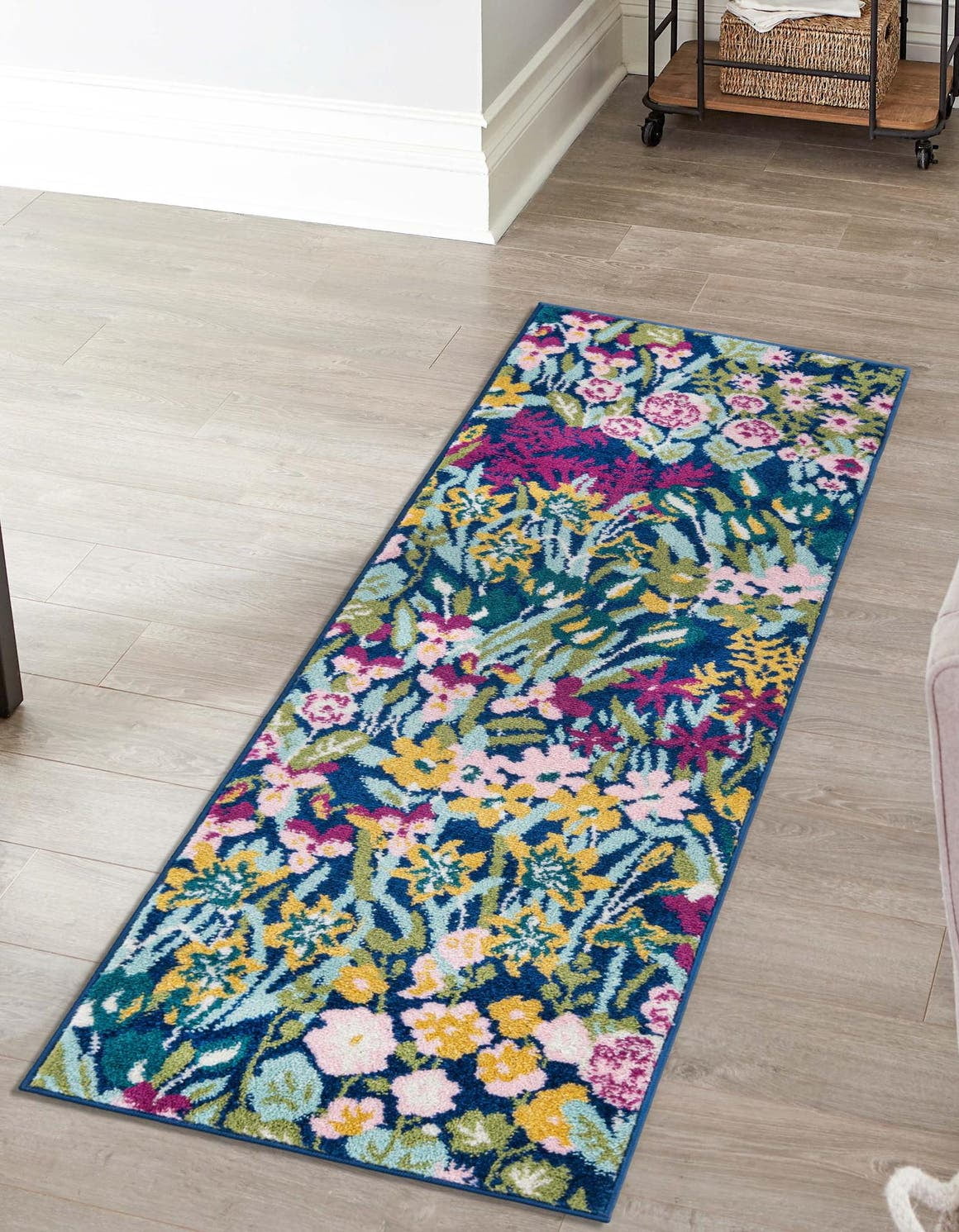Unique Loom Celosia Bloom Rug ,Runner,2' 7" x 12' 2" Multi Modern ...