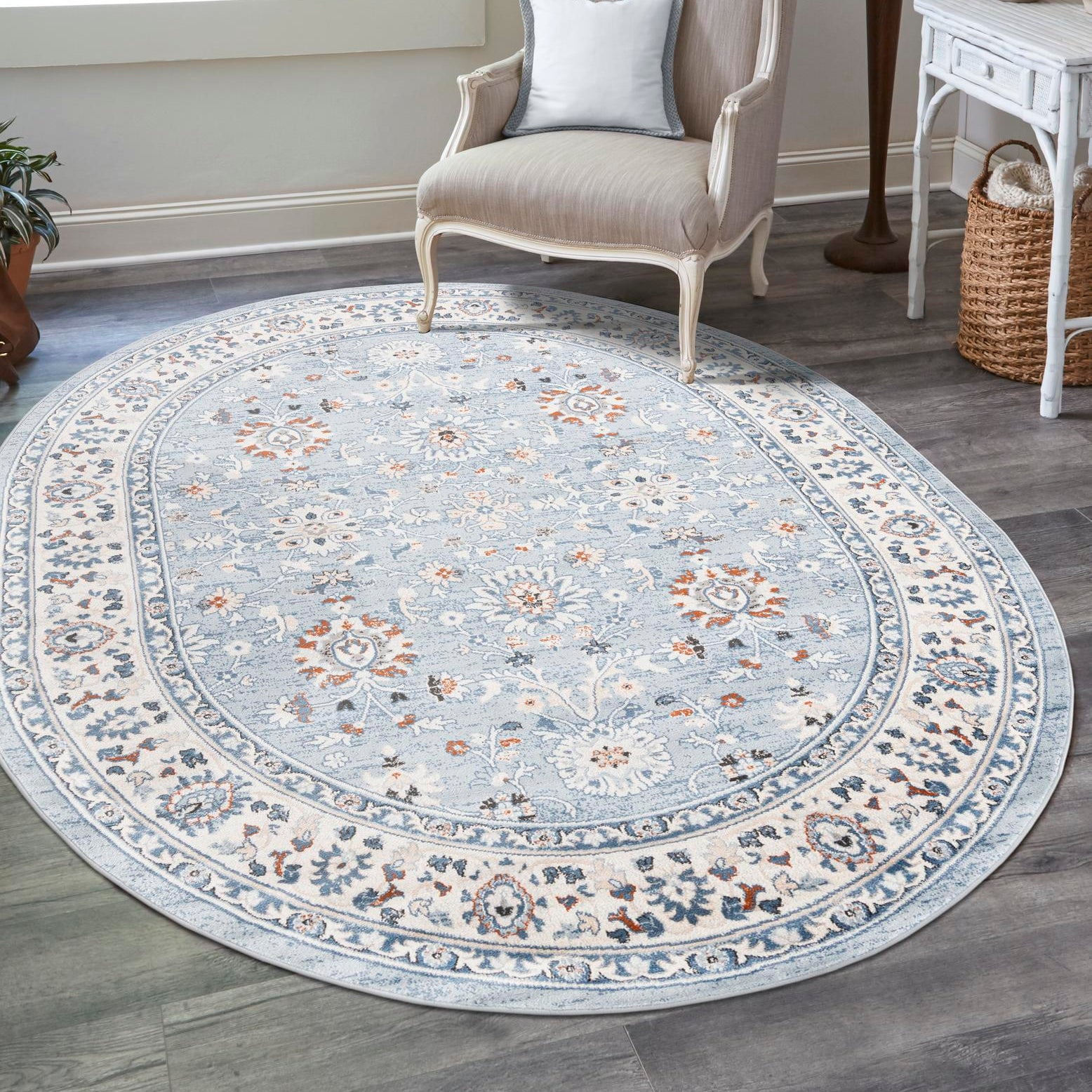 Unique Loom Charlotte Collection Area Rug - Carmel (4' 1" x 6' 1" Oval ...