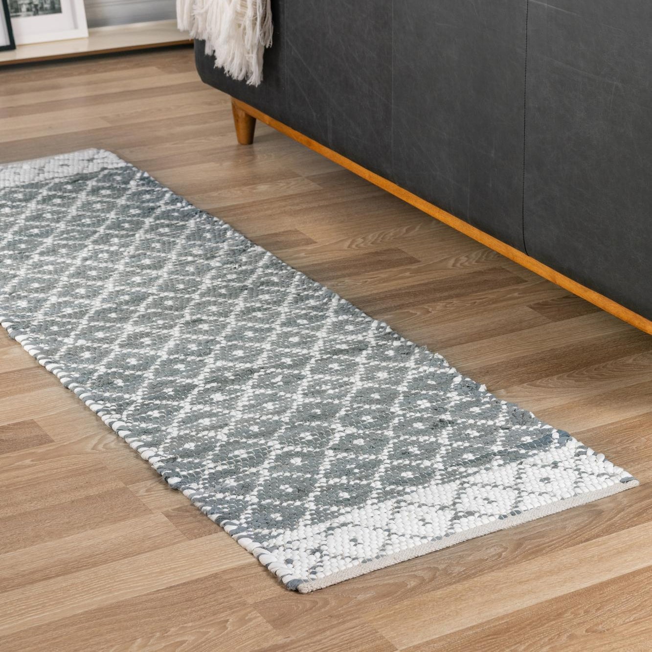 Unique Loom Chindi Trellis Collection Area Rug - Sand (2' 2" x 6' 1 ...