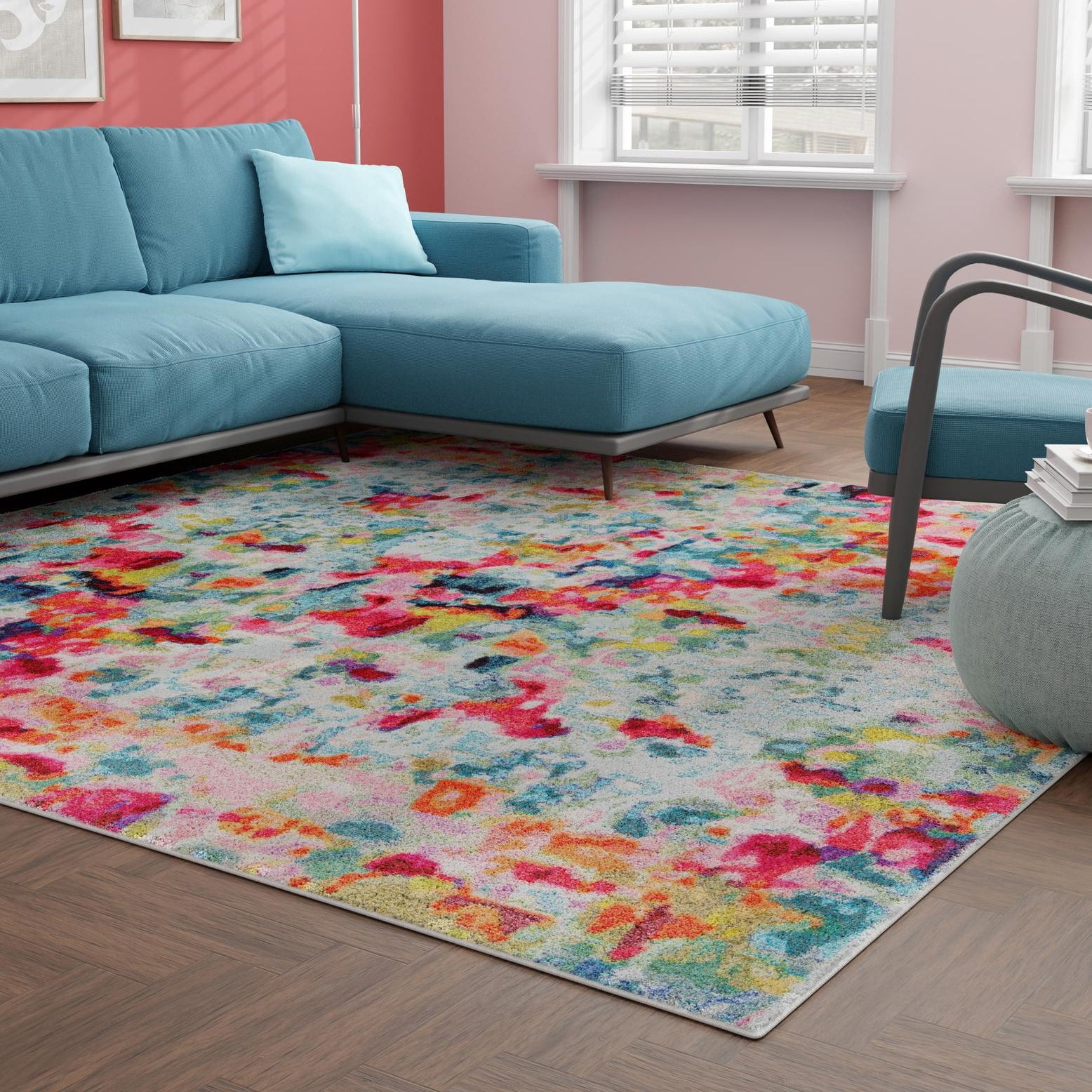 Unique Loom Chromatic Collection Area Rug - Champagne (7' 10" Square ...