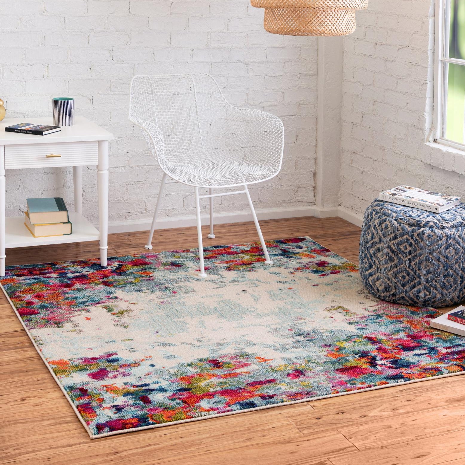Unique Loom Chromatic Collection Area Rug - Joyous (5' Square Multi ...