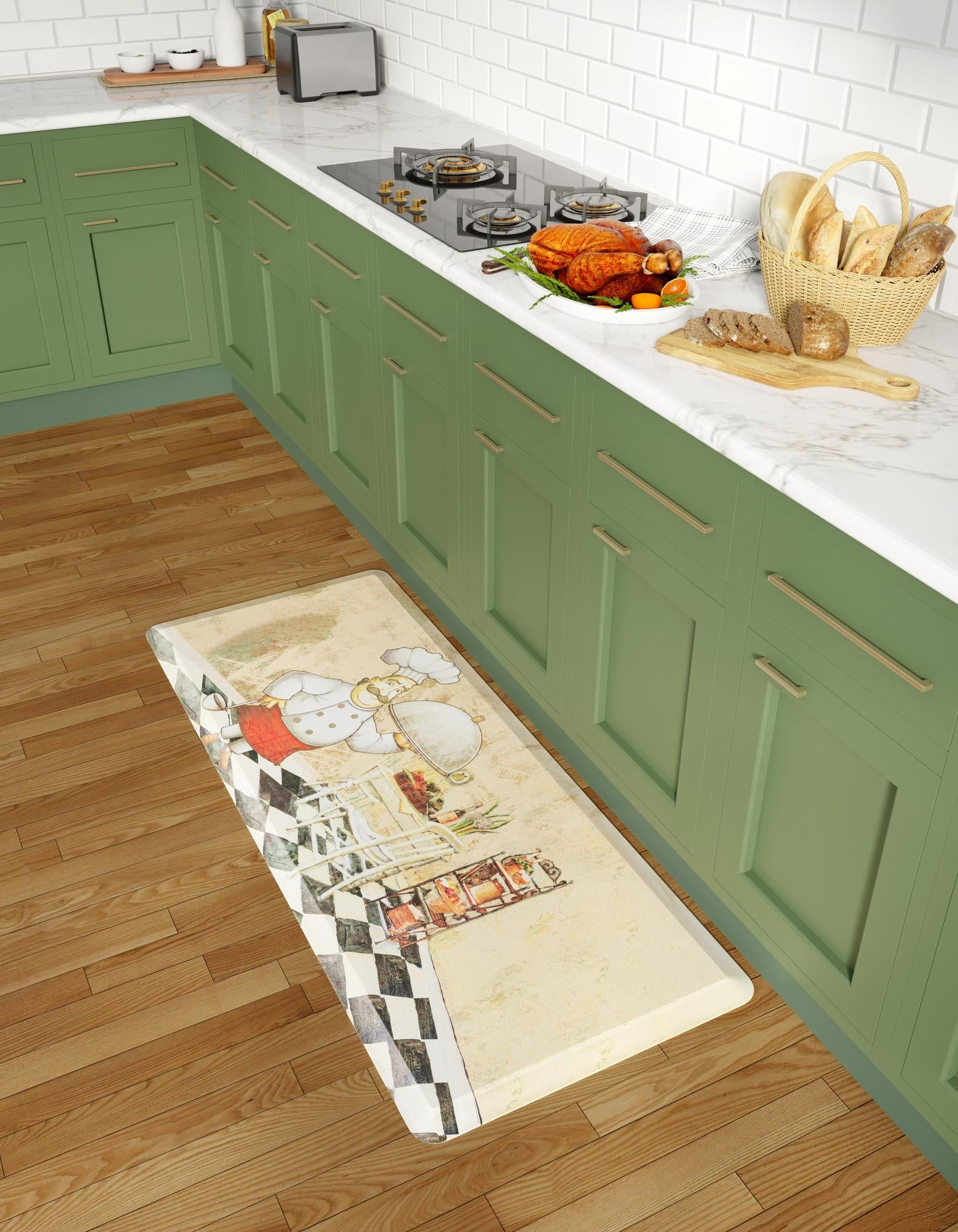 Unique Loom Comfort Mat Collection - Chef (2' x 5' Rectangle Multi ...