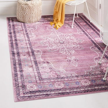 9' x 12' Yellow and Pink Contemporary Abstract Rectangular Area Throw ...