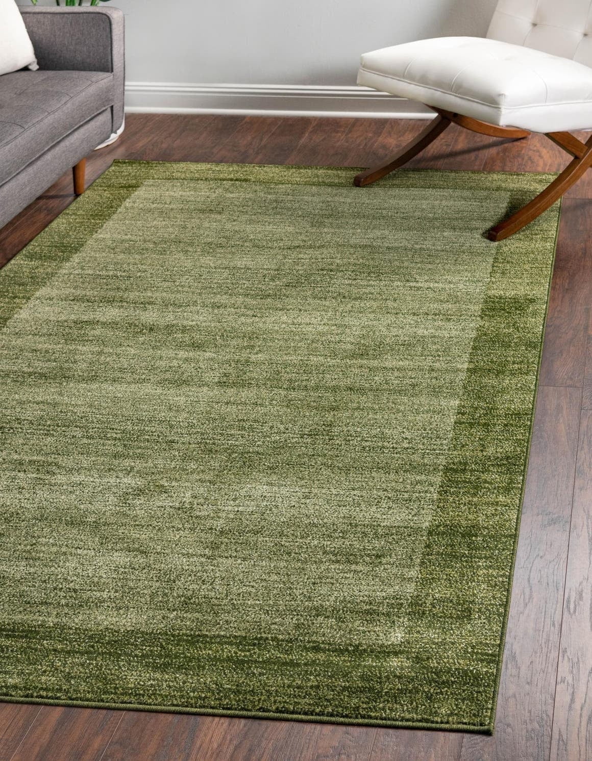 Unique Loom Del Mar Collection Area Rug - Abigail (6' 1" x 9' Rectangle Light Green/Ivory ...