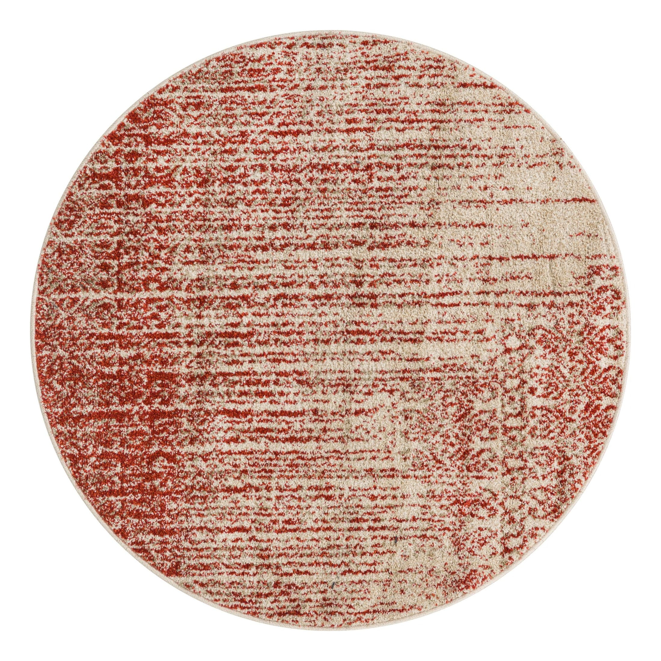 Unique Loom Del Mar Collection Area Rug - Jennifer (4' 1" Round Red ...