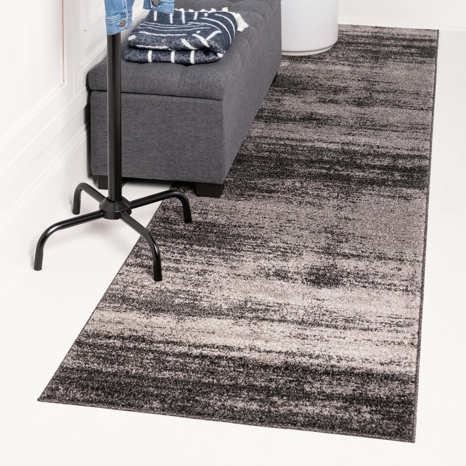 Unique Loom Del Mar Collection Area Rug - Lucille (2' x 8' Runner Dark ...