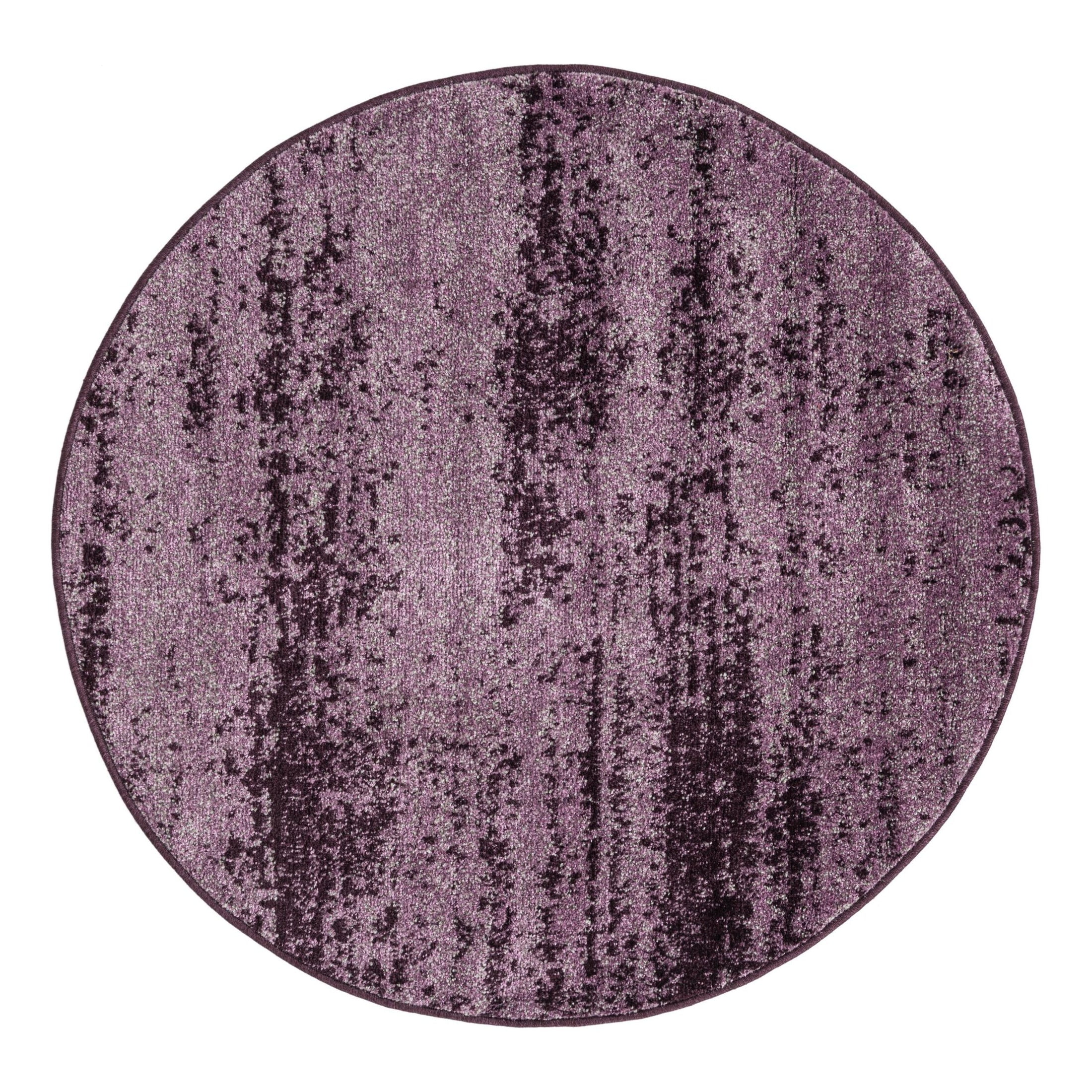 Unique Loom Del Mar Collection Area Rug - Lucille (4' 1" Round Violet ...