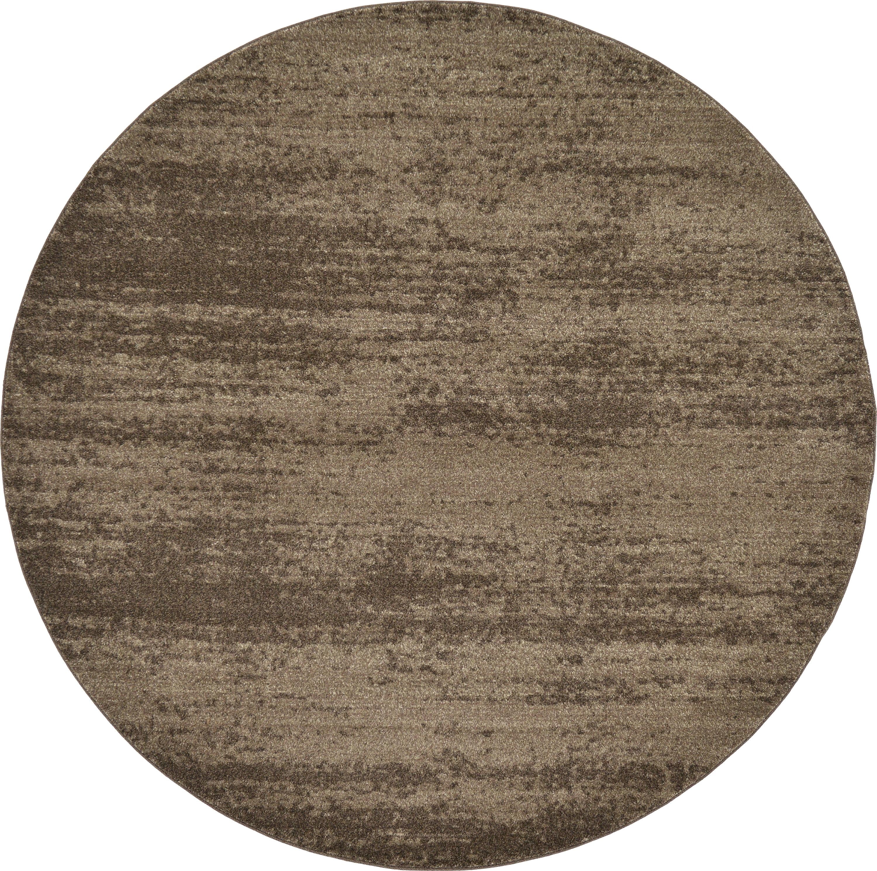 Unique Loom Del Mar Collection Area Rug - Lucille (7' 10" Round Brown ...