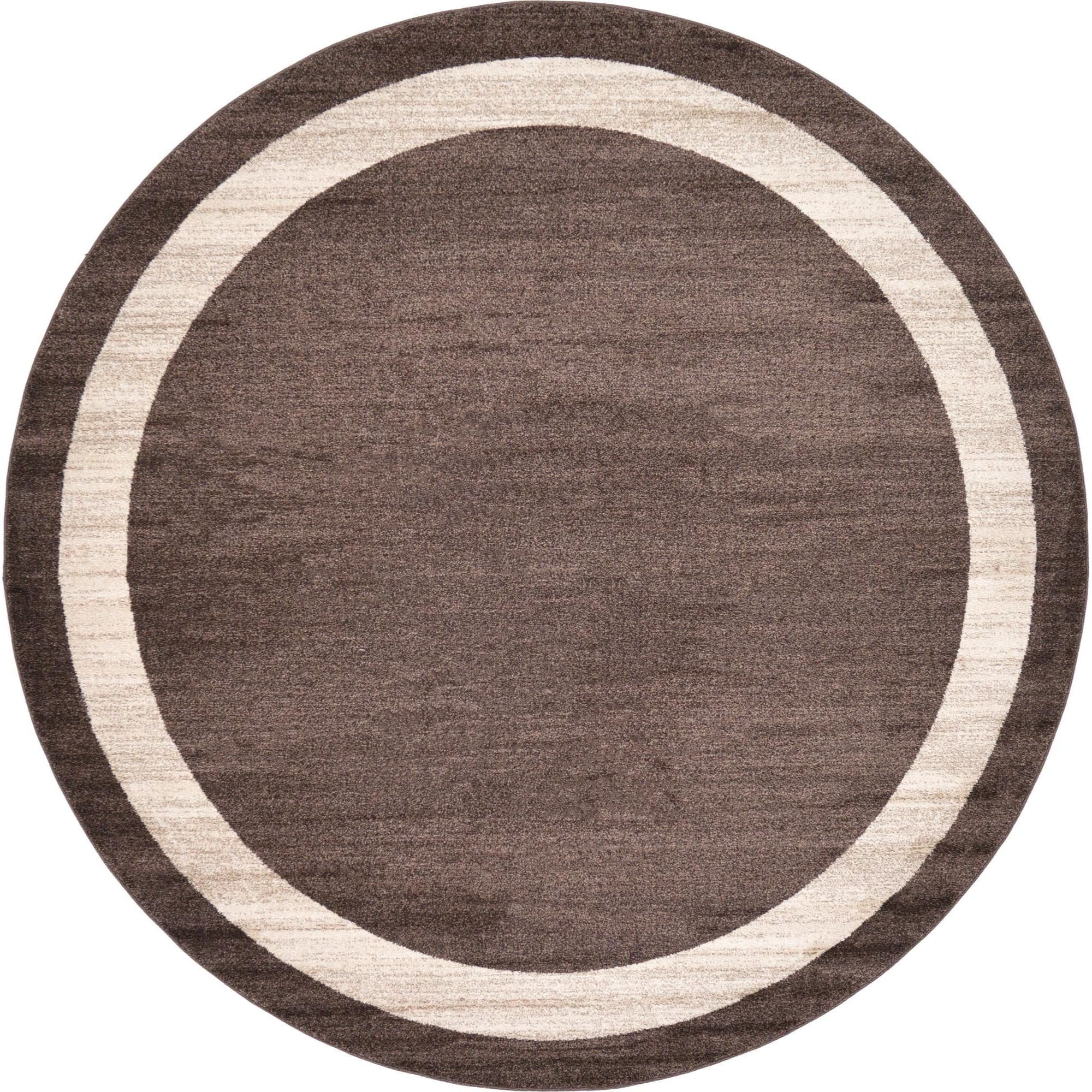 Unique Loom Del Mar Collection Area Rug - Maria (7' 10" Round Brown ...