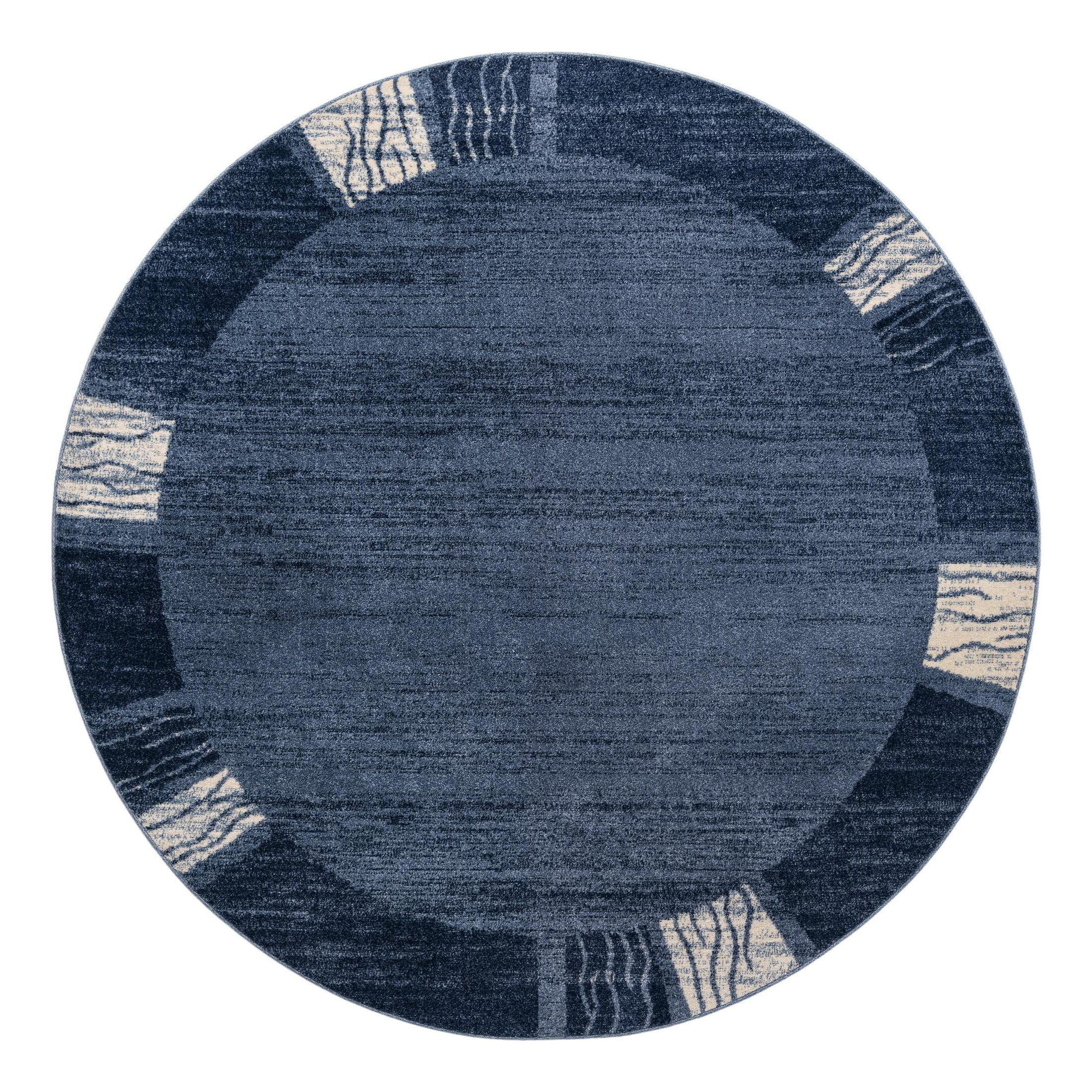 Unique Loom Del Mar Collection Area Rug - Sarah (7' 10" Round Light ...