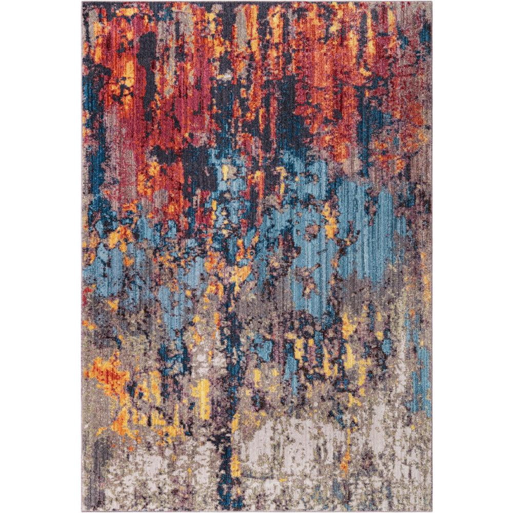 Unique Loom Downtown Chelsea Area Rug 6' 1" x 9' 0", Rectangular Multi ...