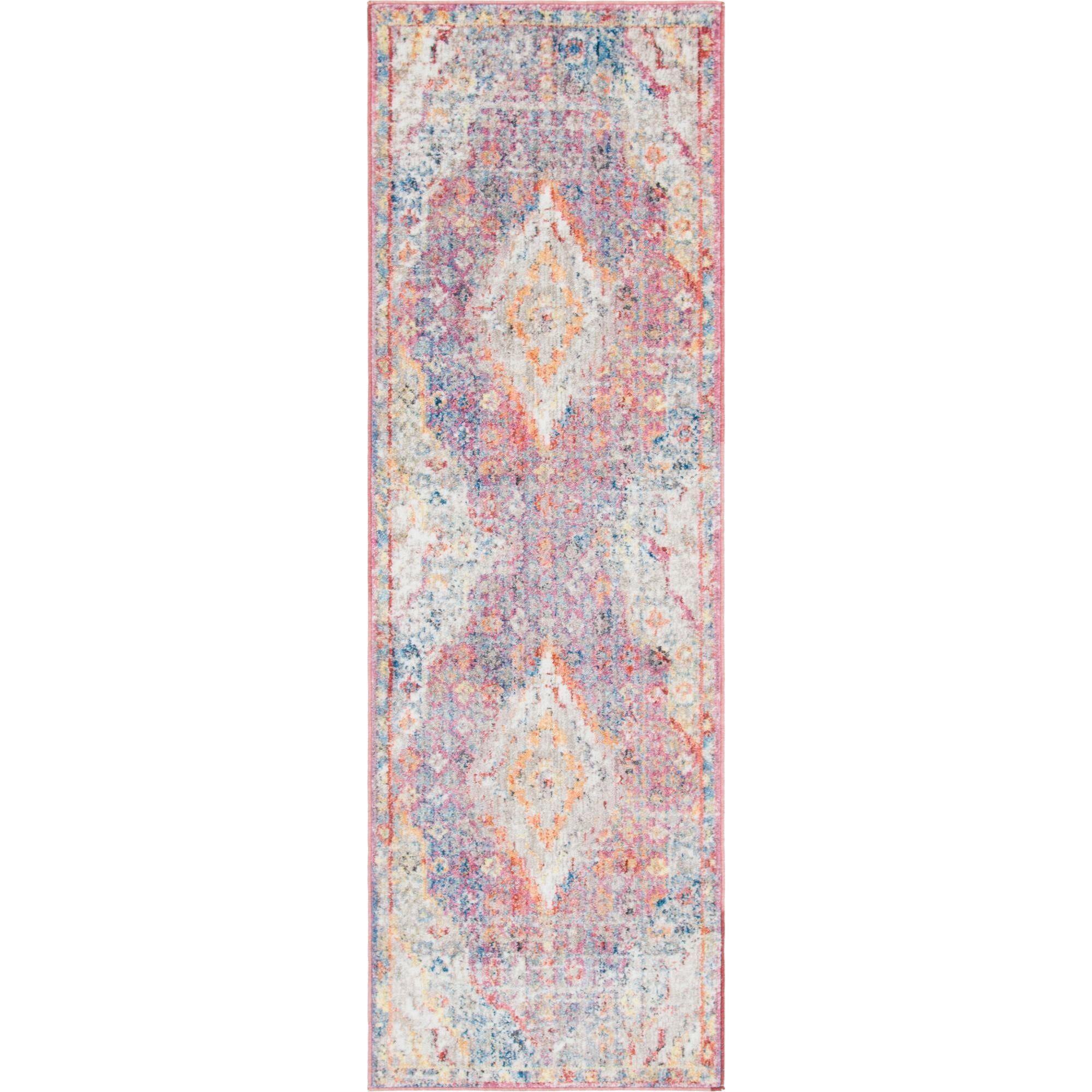 Unique Loom Dumbo Brighton Distressed Medallion Area Rug or Runner ...