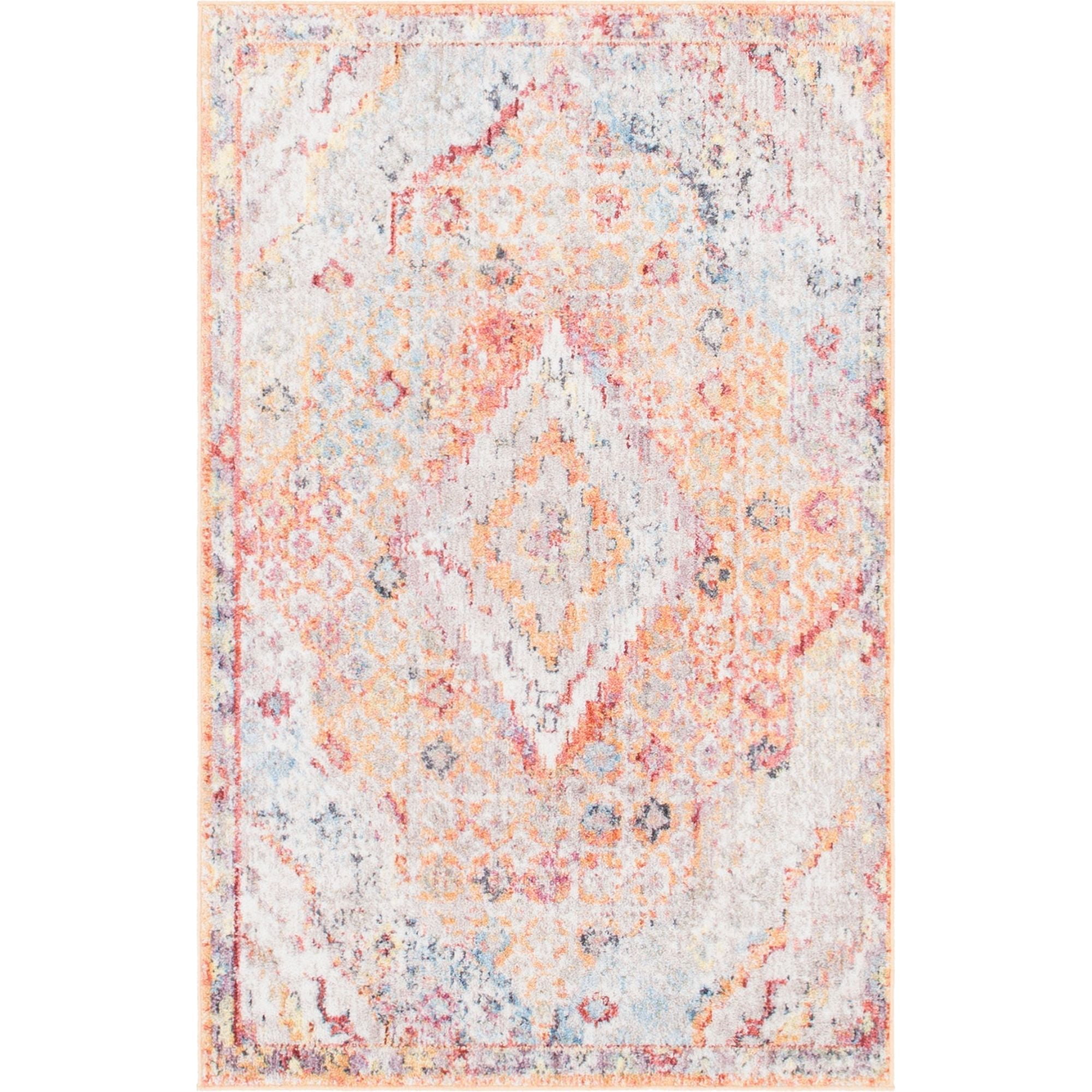 Unique Loom Dumbo Brighton Rug Orange/Beige 3' 3" x 5' 3" Rectangle ...