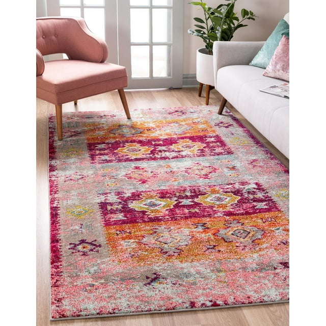 Unique Loom Empire Monterey Rug Pink/Beige 10' 6" x 16' 5" Rectangle ...