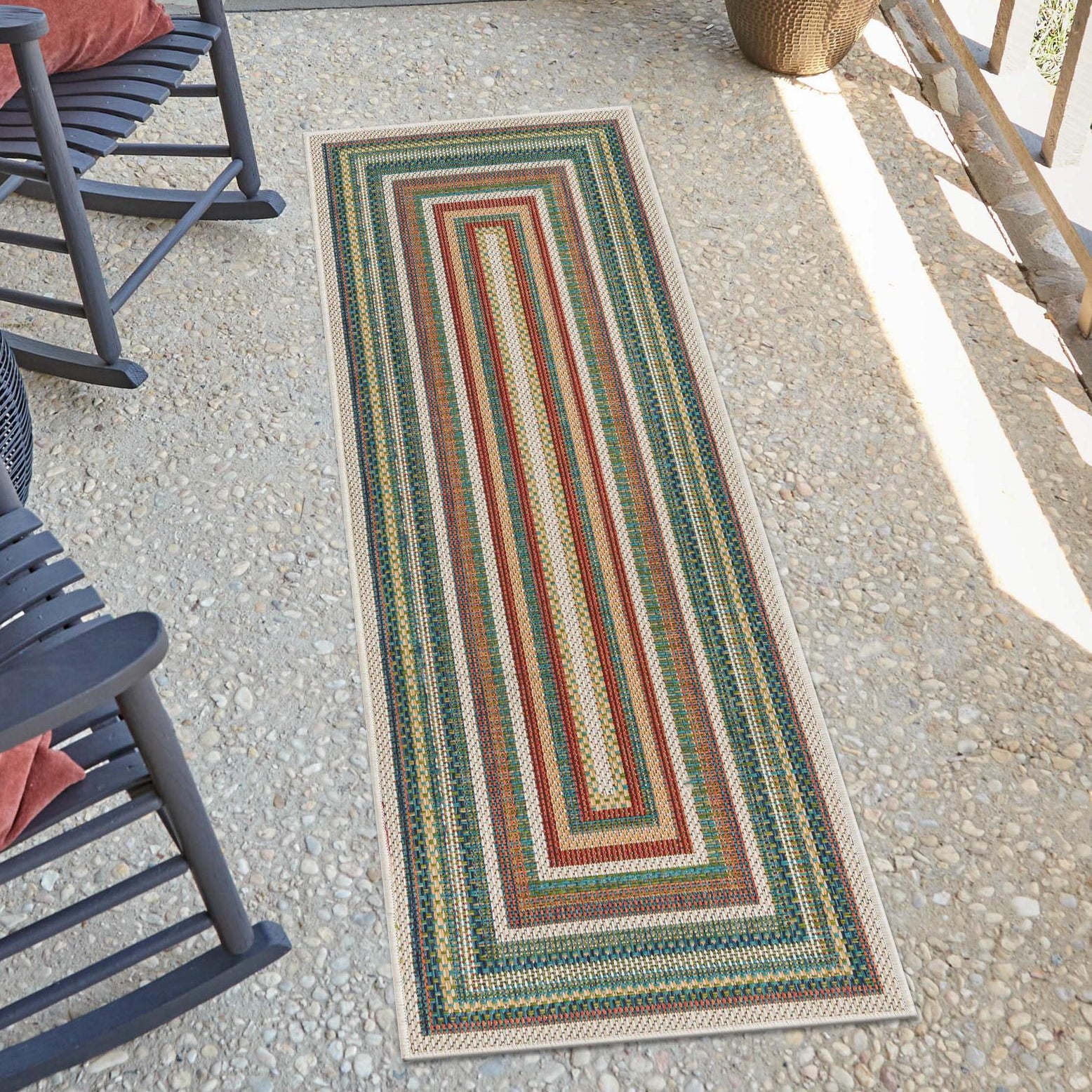 Unique Loom Baja Outdoor Collection Area Rug - Ensenada (2' x 5' 11 ...