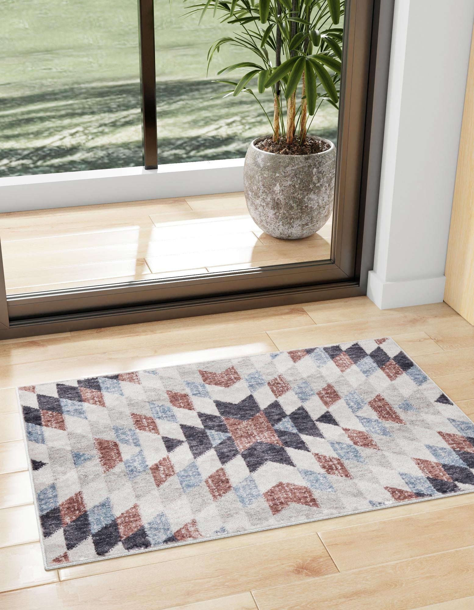 Unique Loom Escalante Eco Southwestern Rug Multi/Black 2' x 3' 1 ...