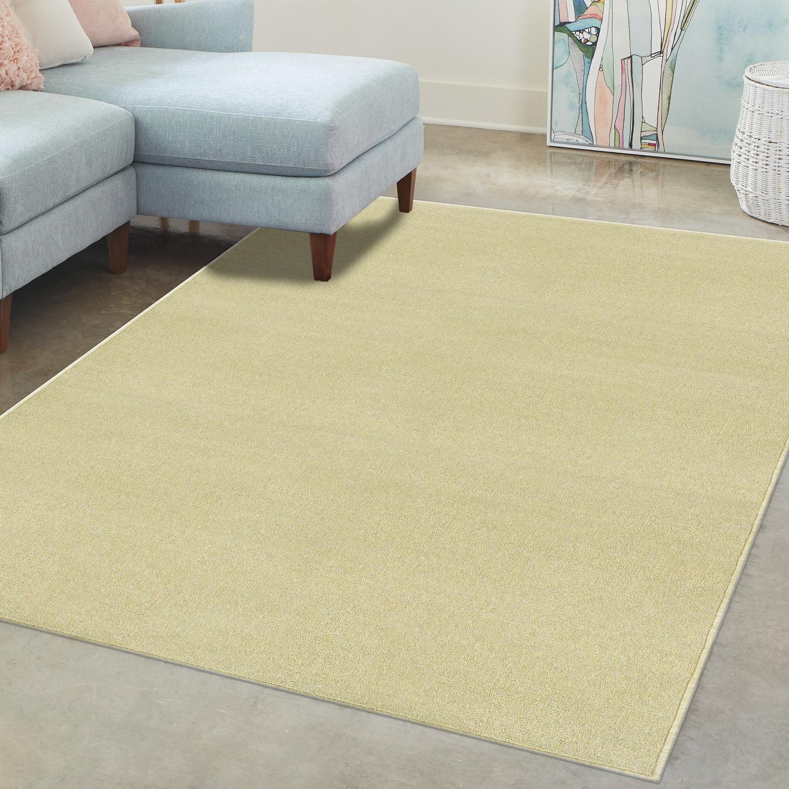 Unique Loom Everyday Solid Collection Area Rug - Mono (6' x 9 ...