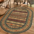 Unique Loom Fars Collection Area Rug - Pasadena (4' x 6' Oval Blue ...